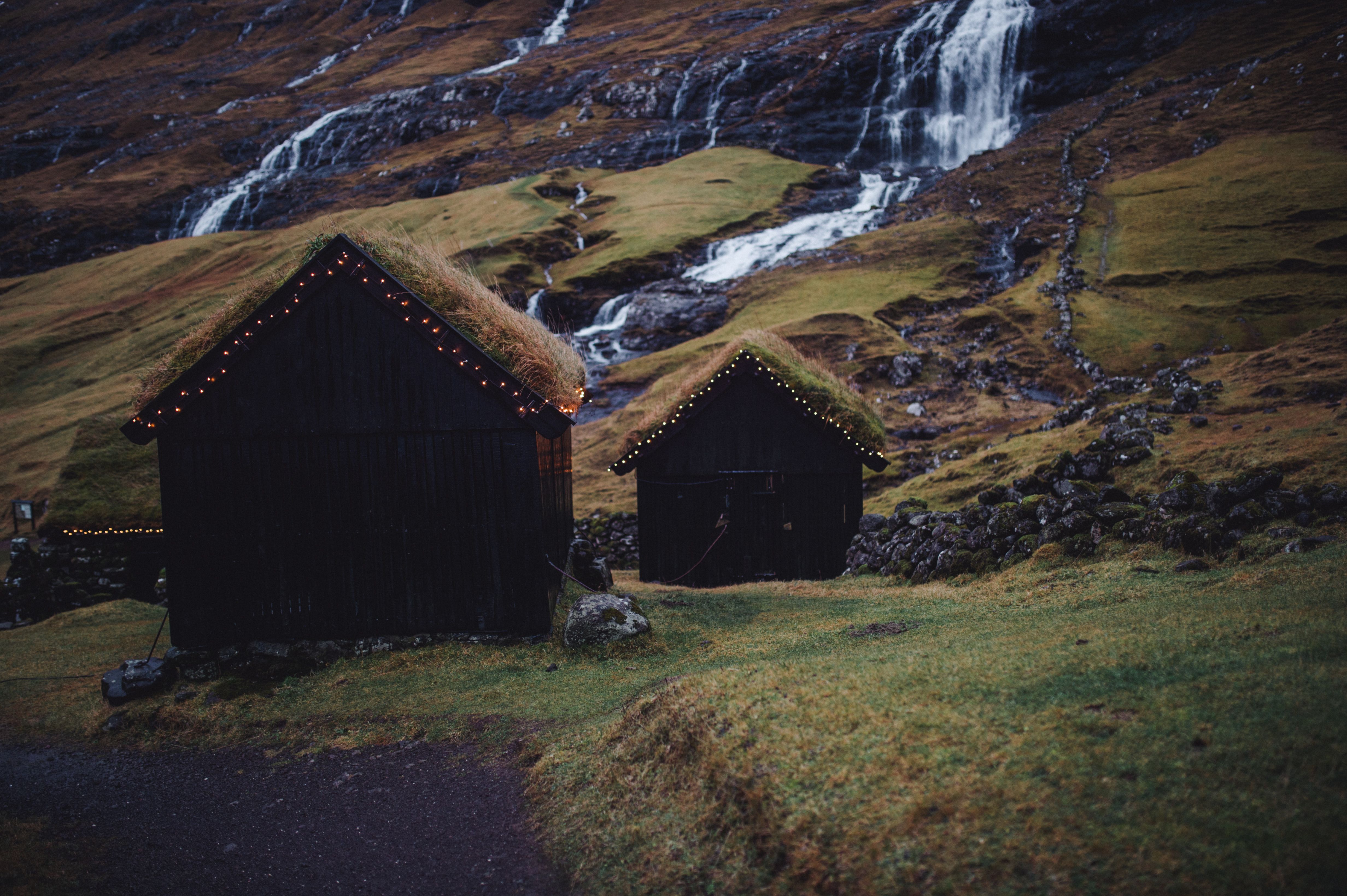 View of Two Huts · Free Stock Photo