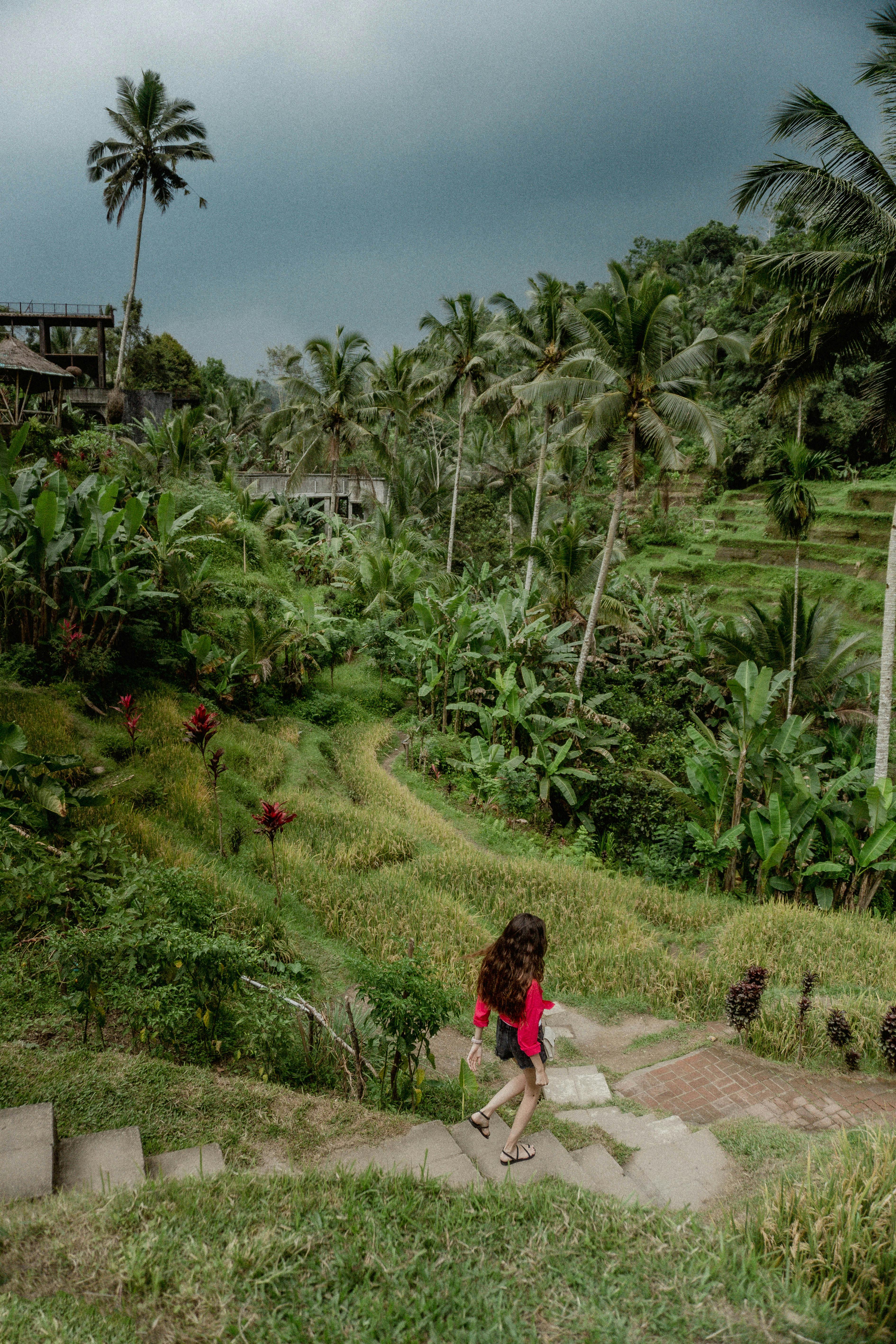 Woman on Steps in Exotic Scenery · Free Stock Photo