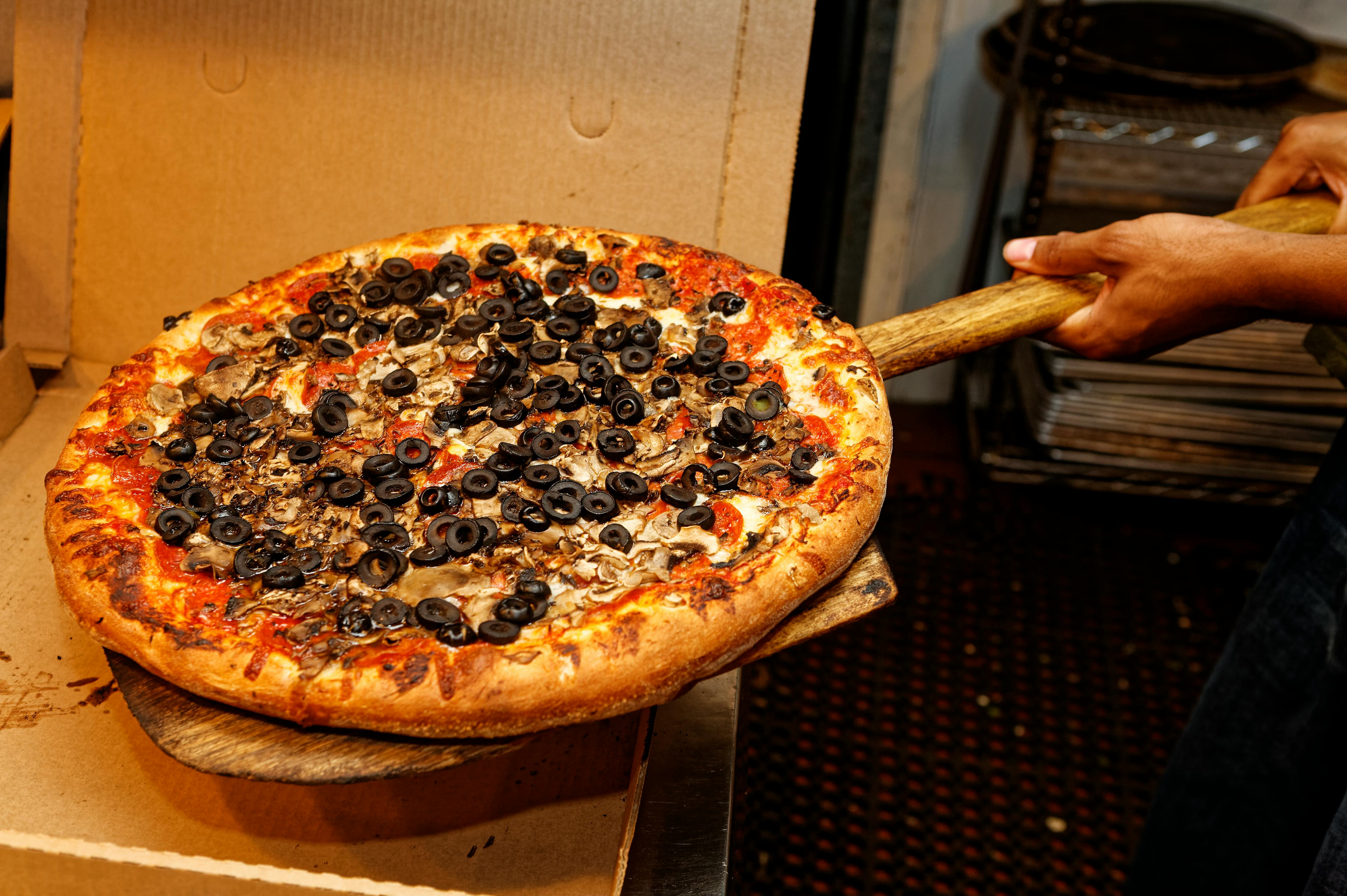 Cooked Pizza in Close Up Shot · Free Stock Photo