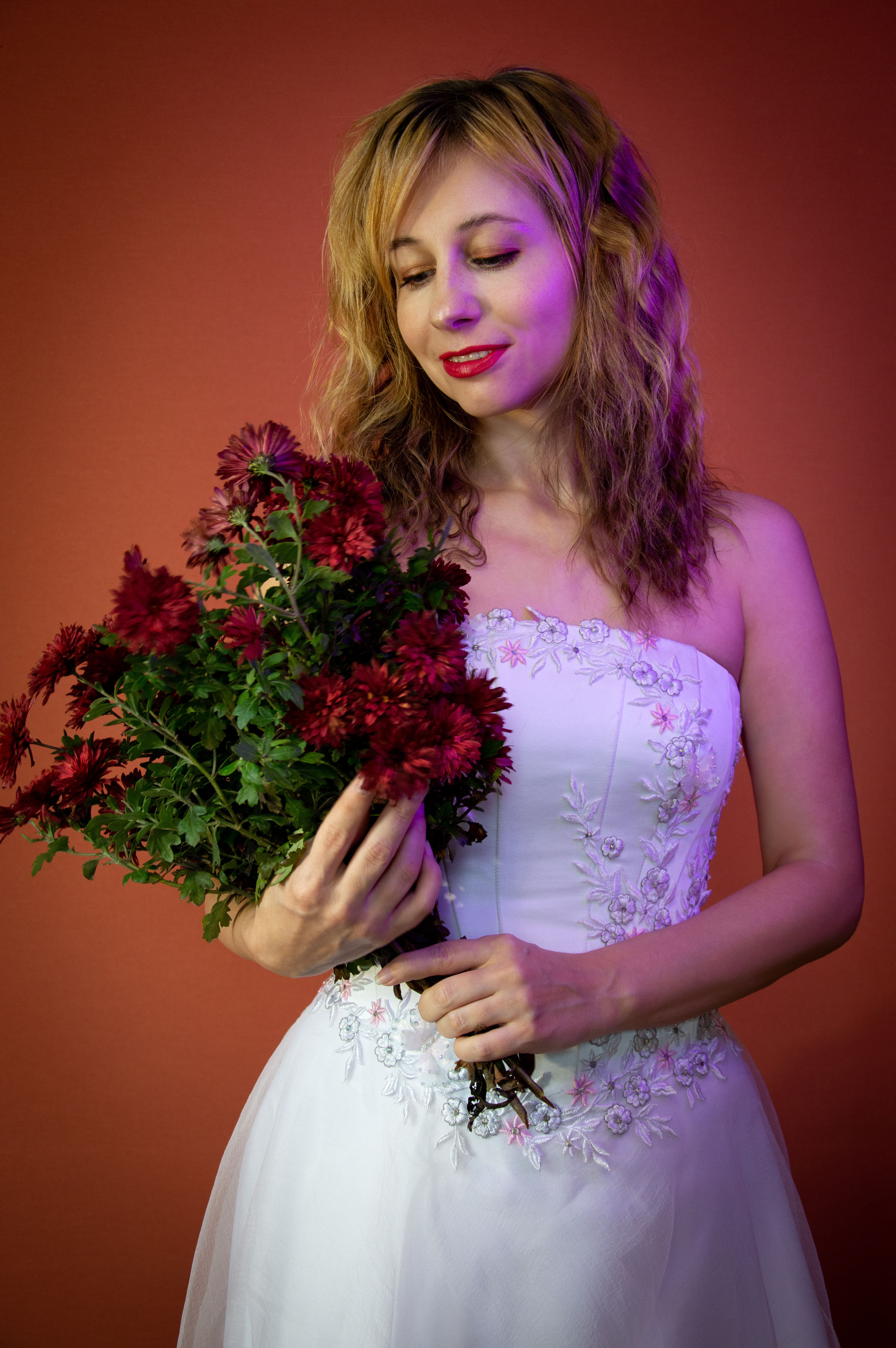 Photo of a Standing Bride Wearing Wedding Dress · Free Stock Photo