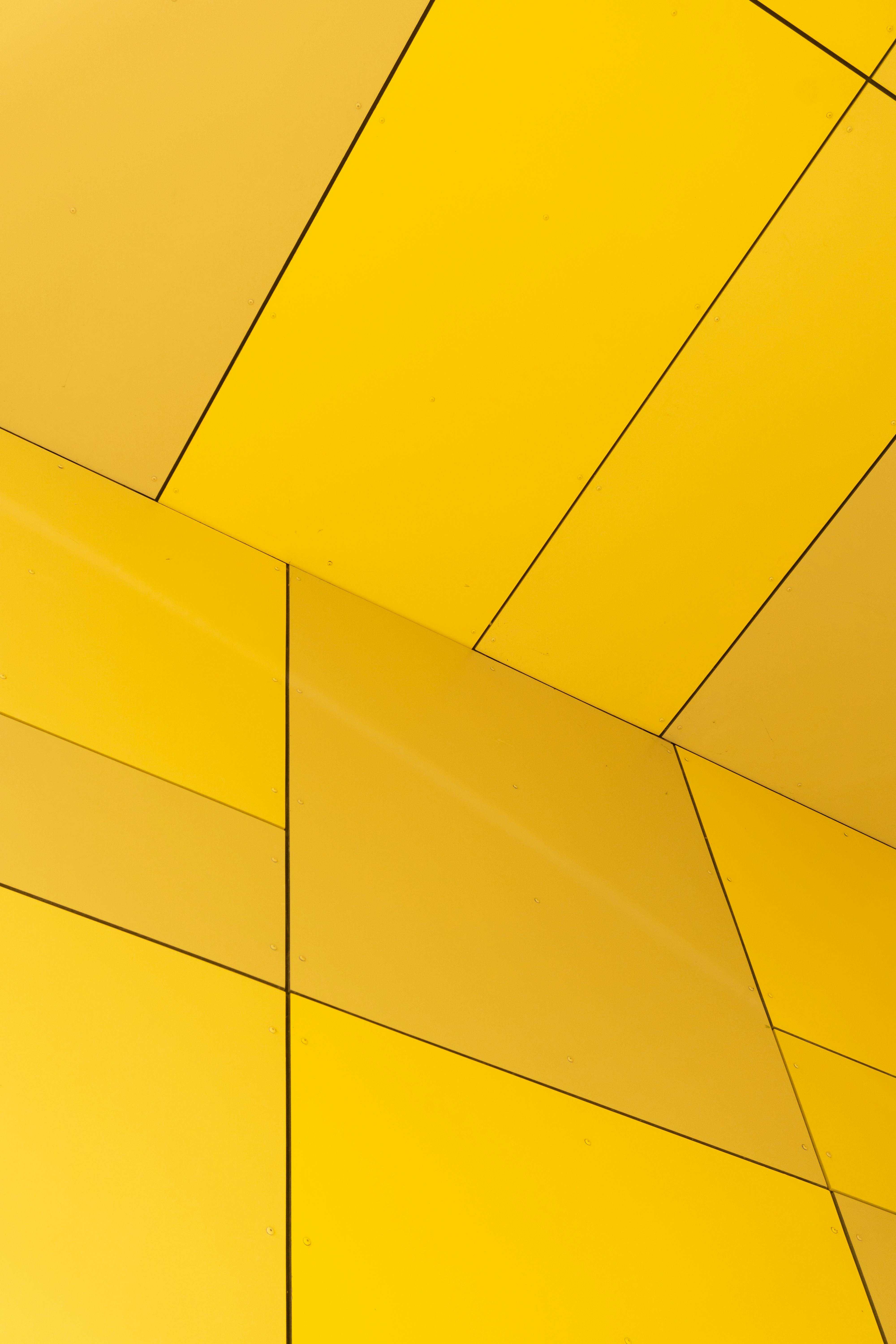 Yellow Rectangles on Wall · Free Stock Photo