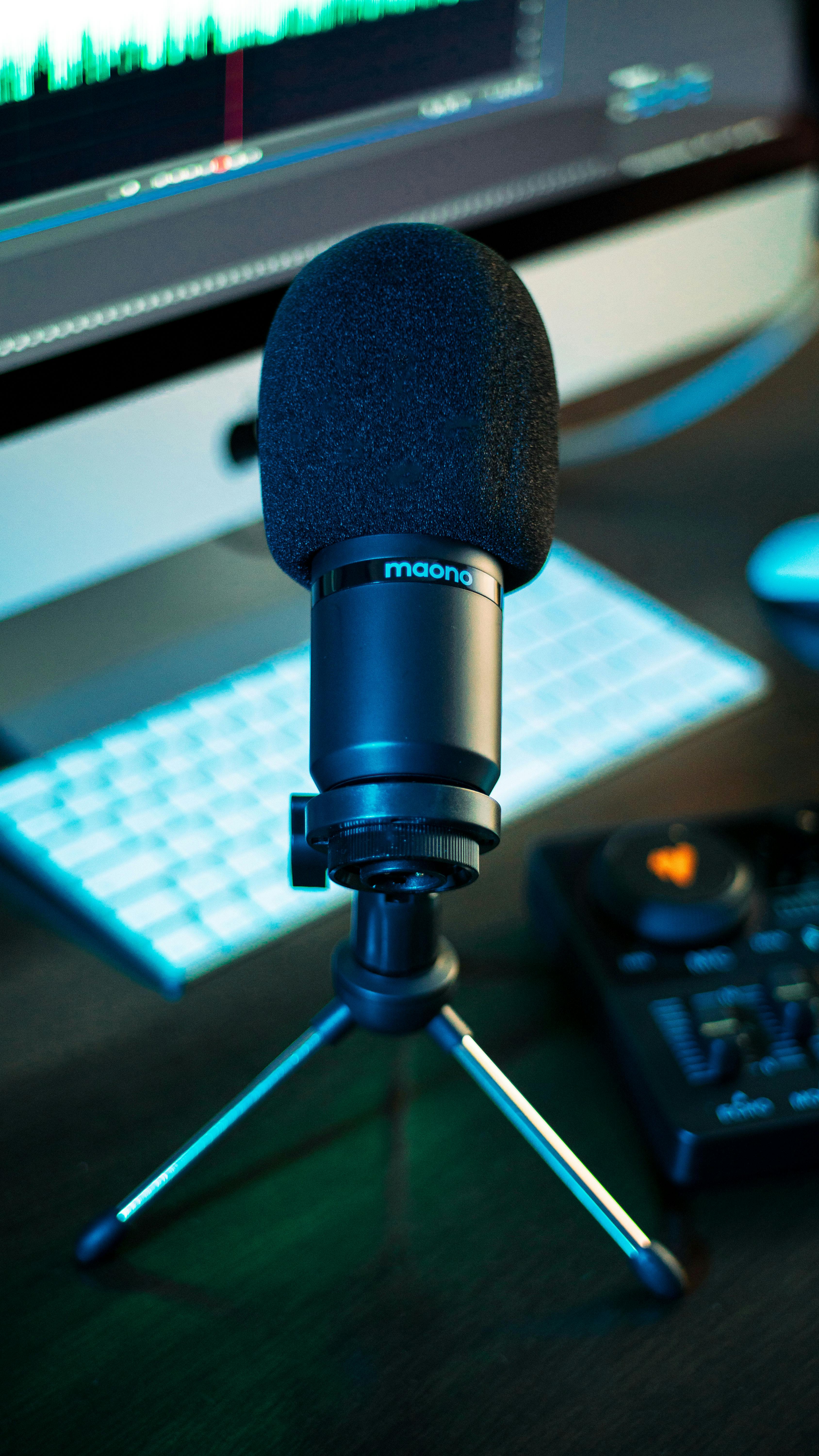 Close-up of a Black Microphone · Free Stock Photo