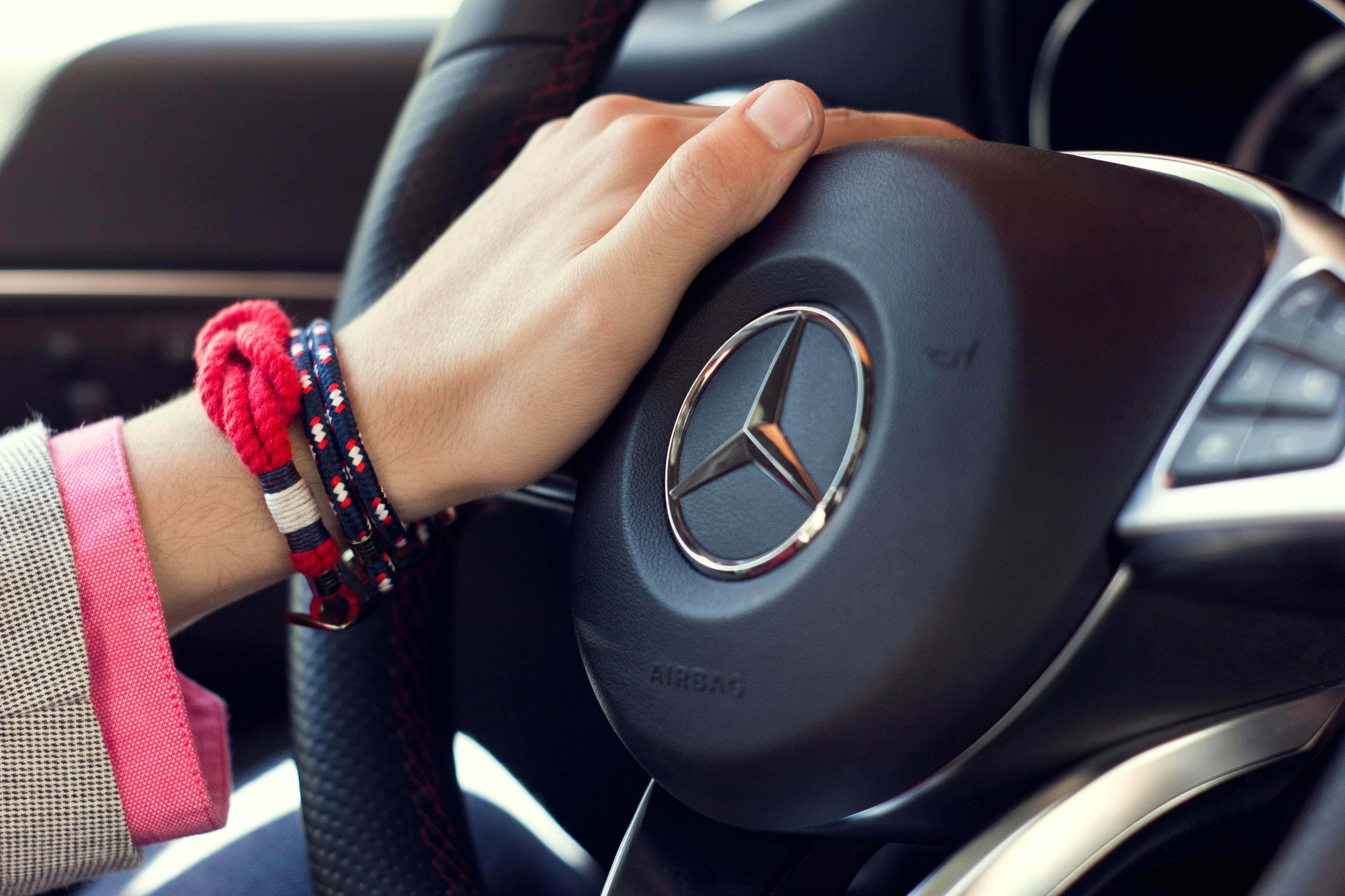A Mercedes Benz Steering Wheel · Free Stock Photo