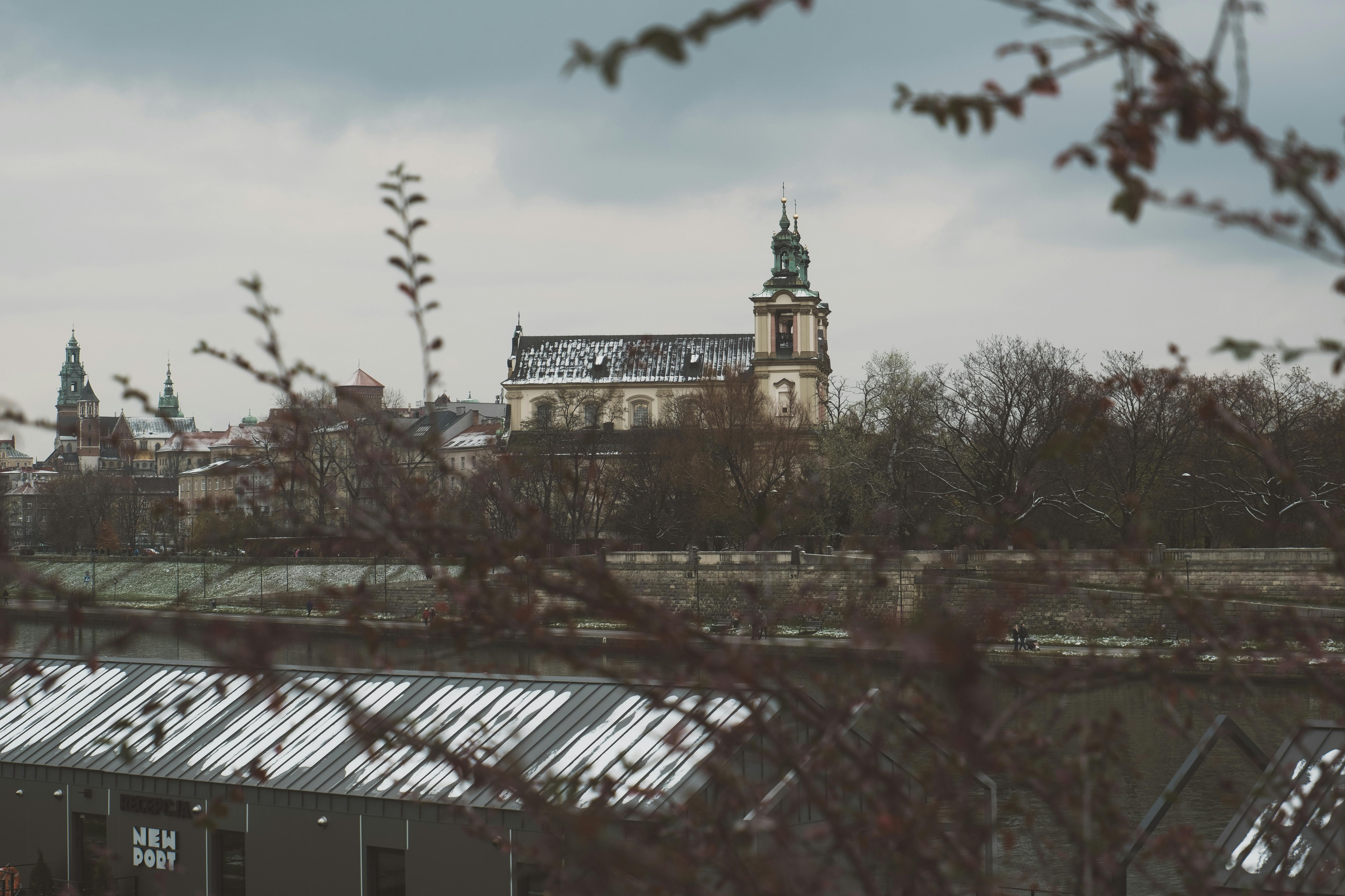 View of Skalka Church and Krakow Skyline, Poland · Free Stock Photo