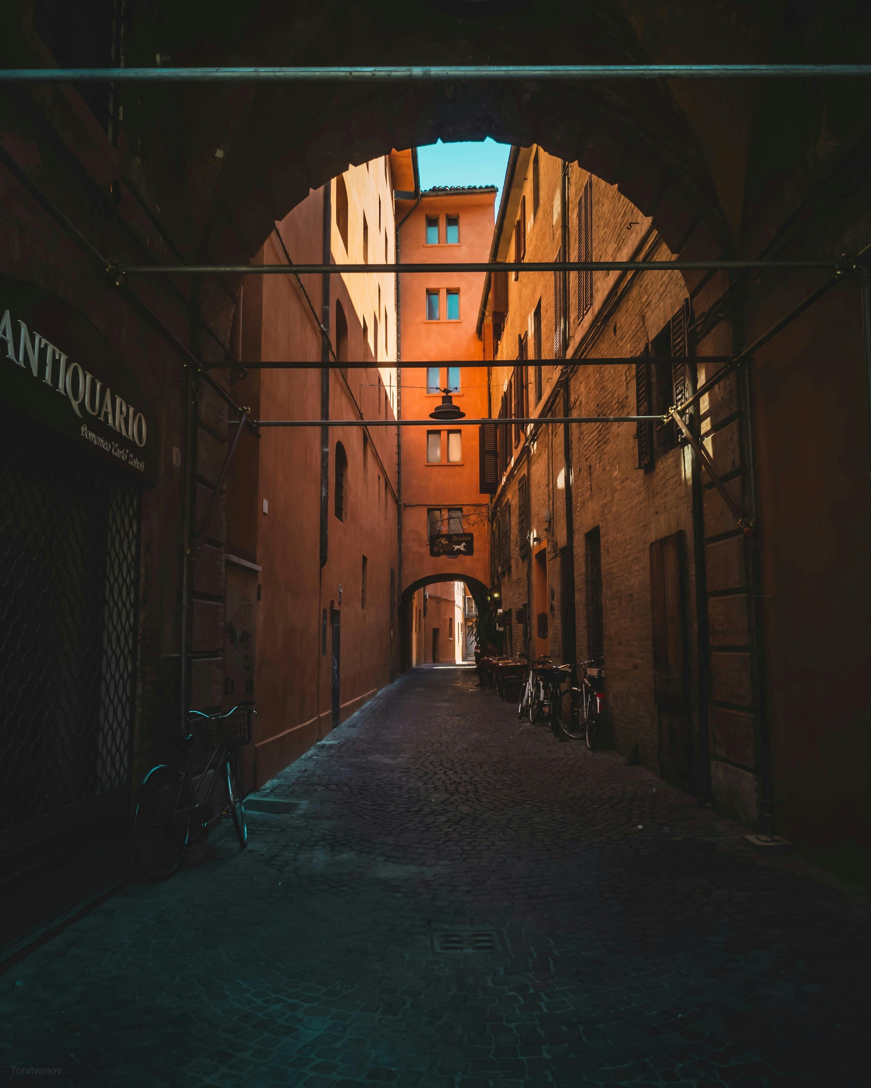 Empty Road Between Buildings · Free Stock Photo