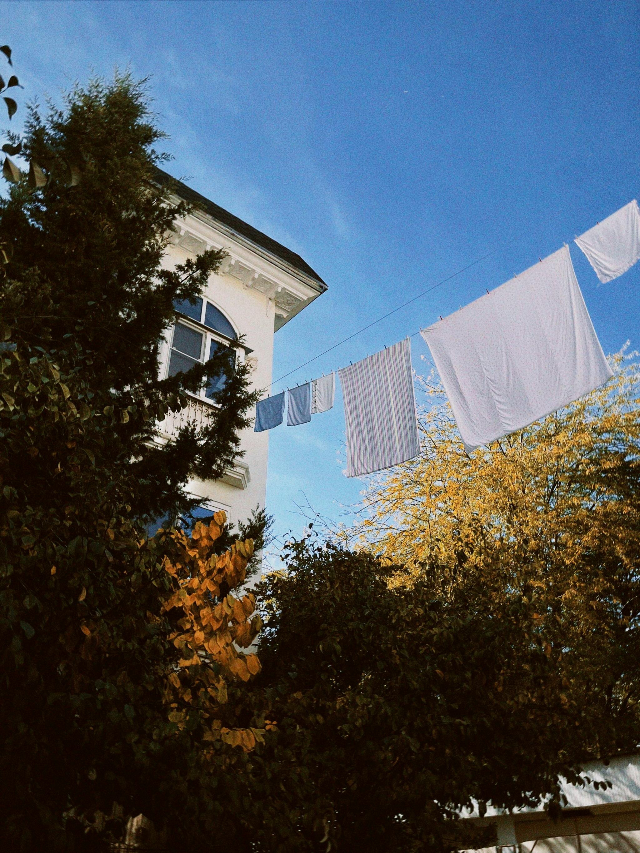 Laundry Hanging on Clothesline · Free Stock Photo
