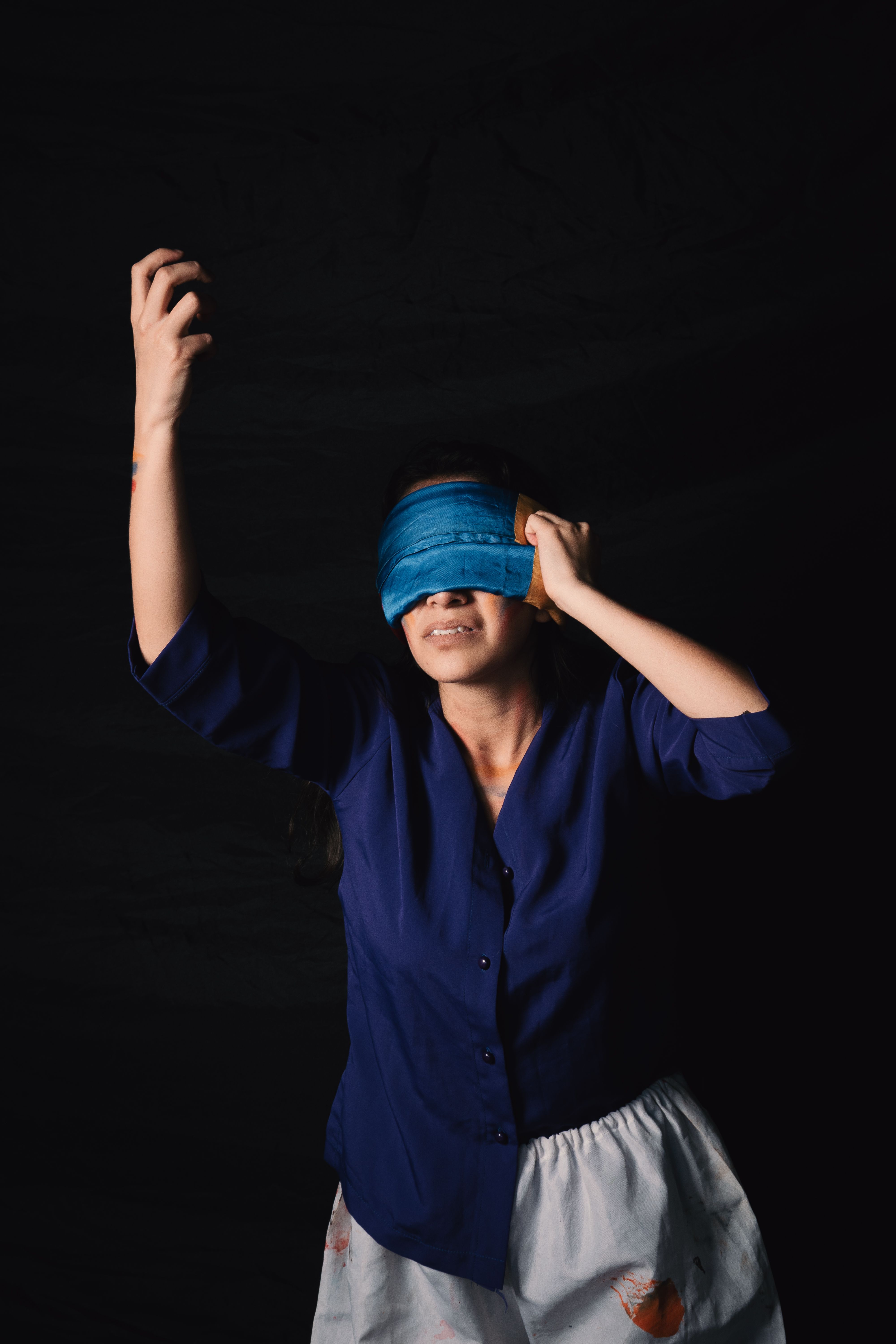 Woman with Blindfold on Head · Free Stock Photo