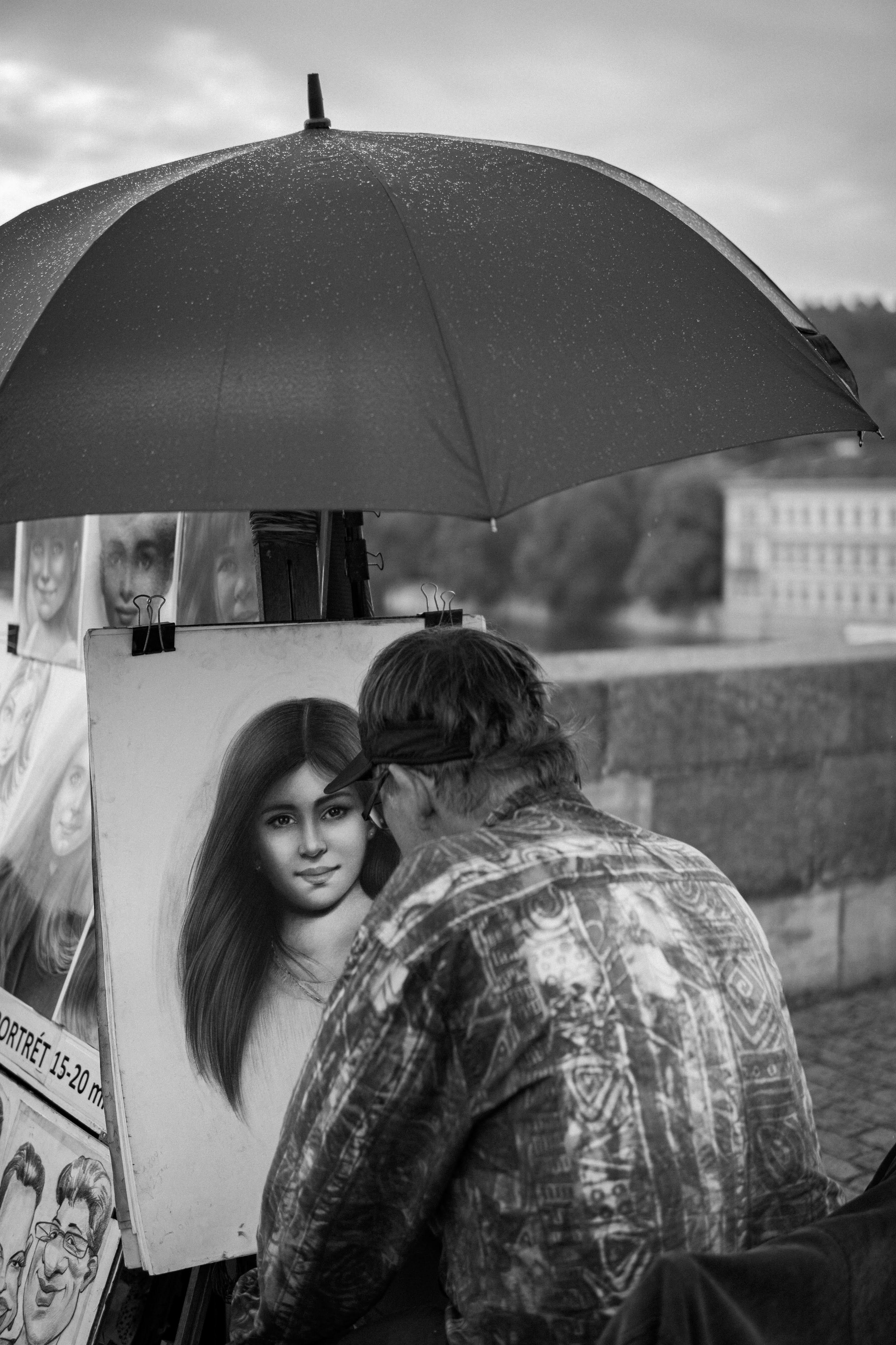 Street Artist Drawing Portrait · Free Stock Photo