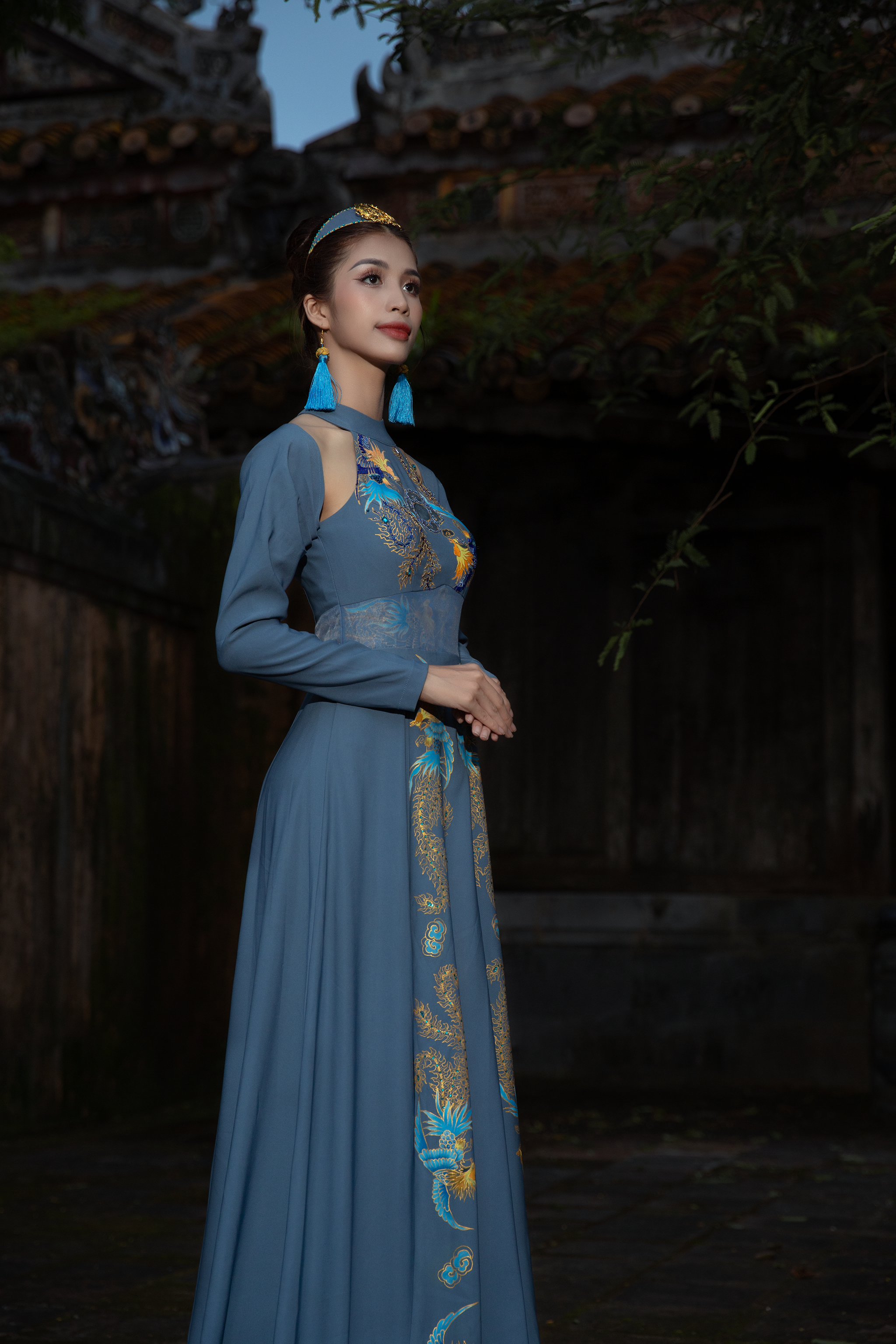A Woman Wearing a Blue Dress · Free Stock Photo