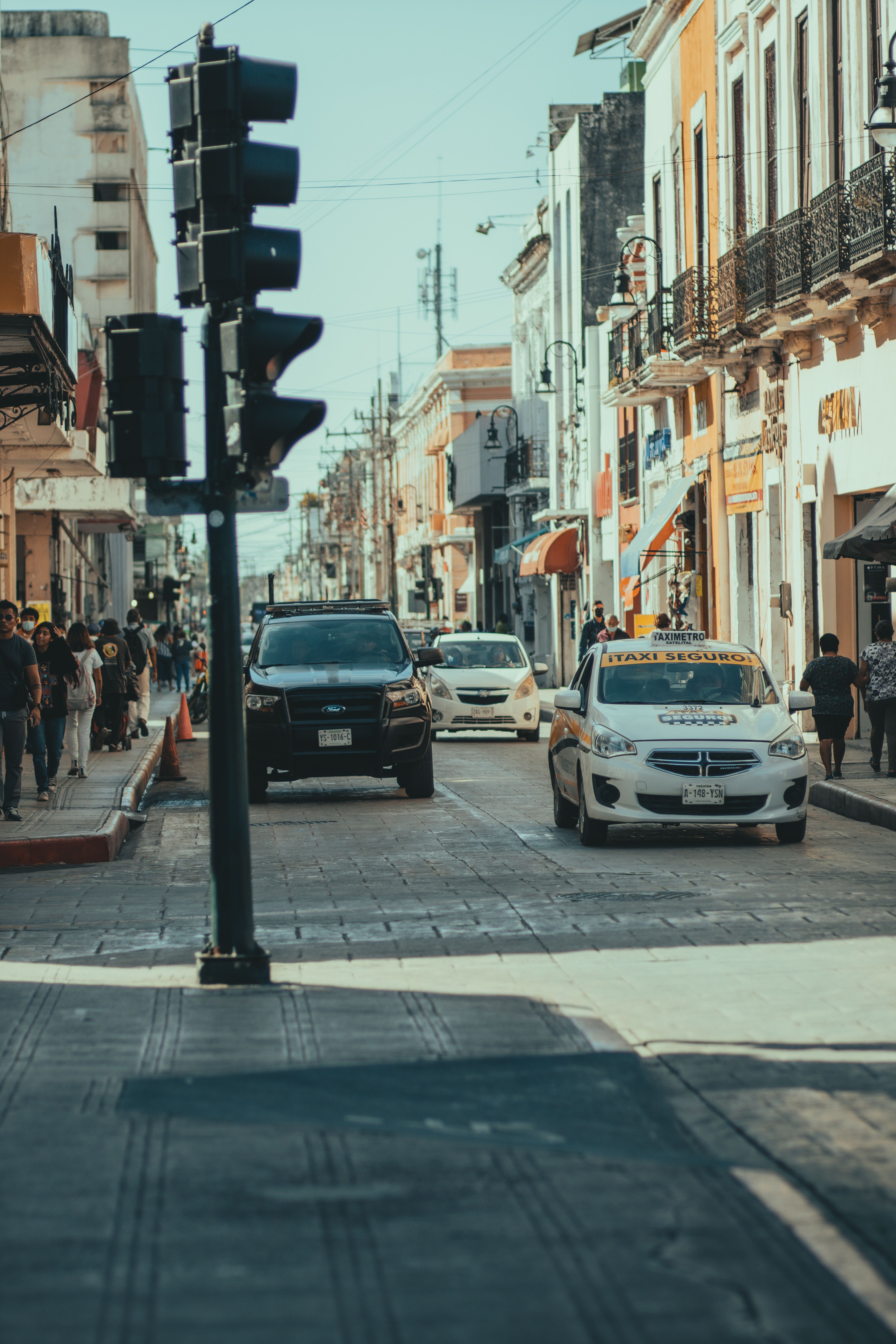 Taxi and Cars on Street · Free Stock Photo