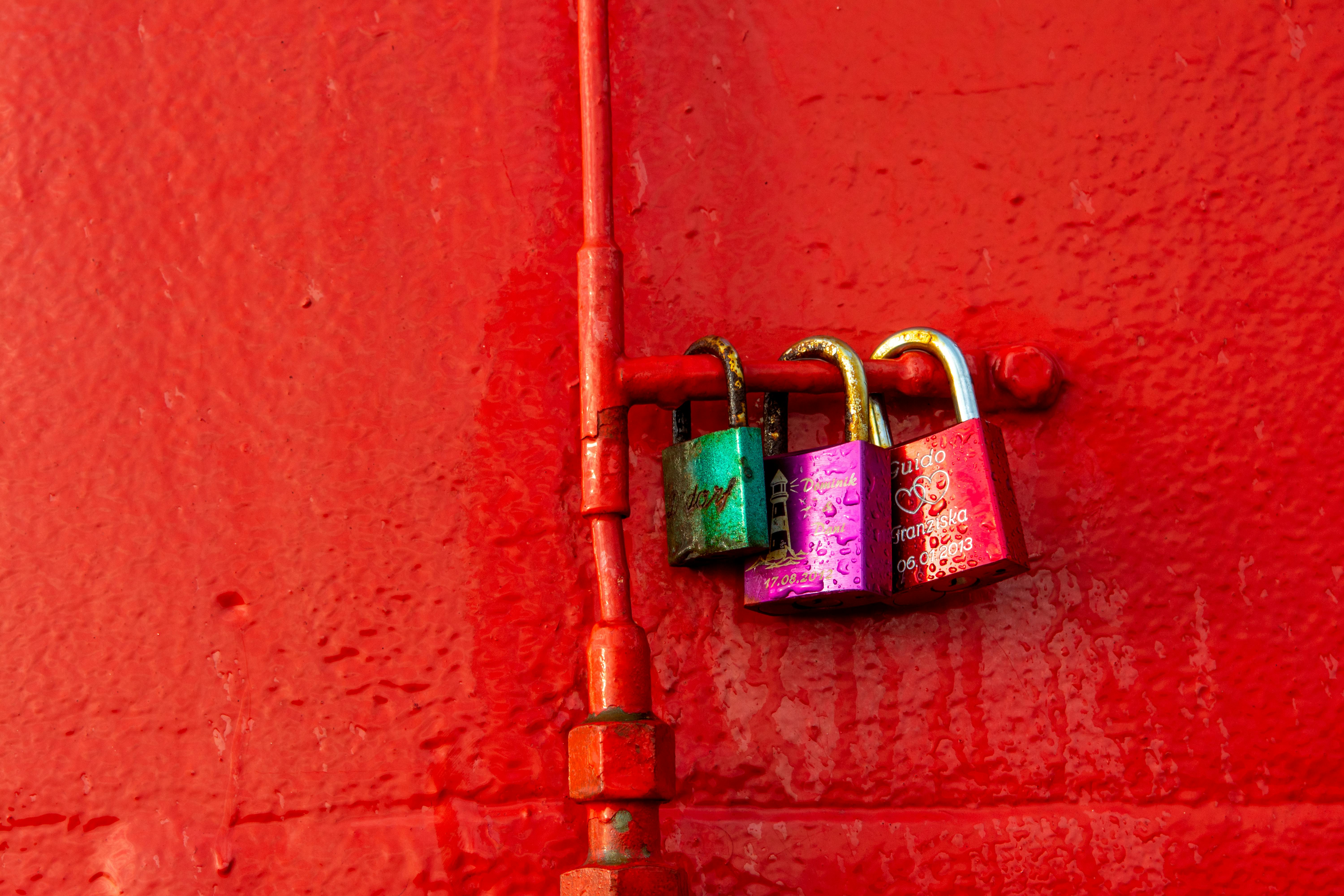 Red Metal Padlock · Free Stock Photo