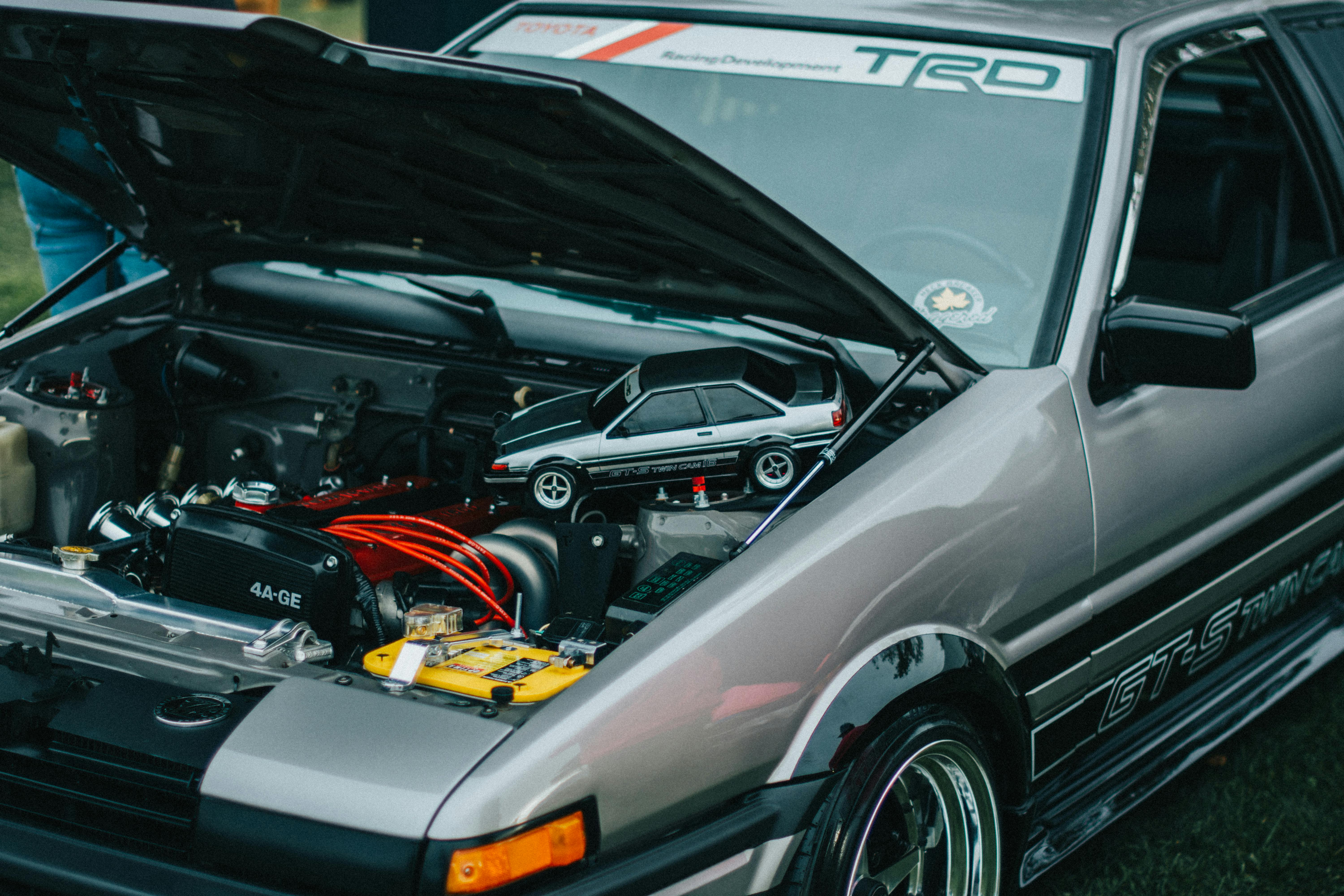 Car with an Open Hood · Free Stock Photo