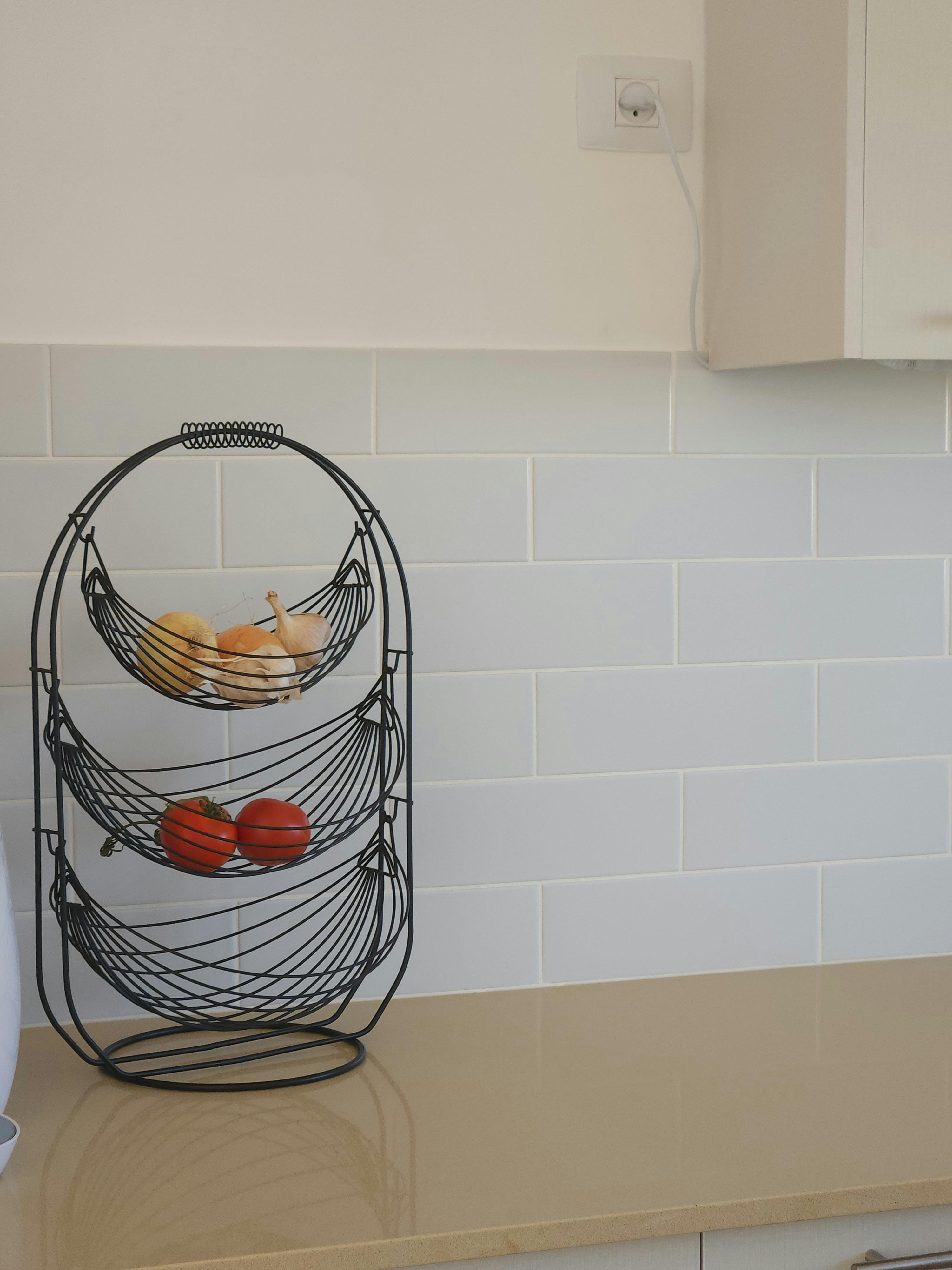 Vegetable Rack on the Kitchen Counter · Free Stock Photo