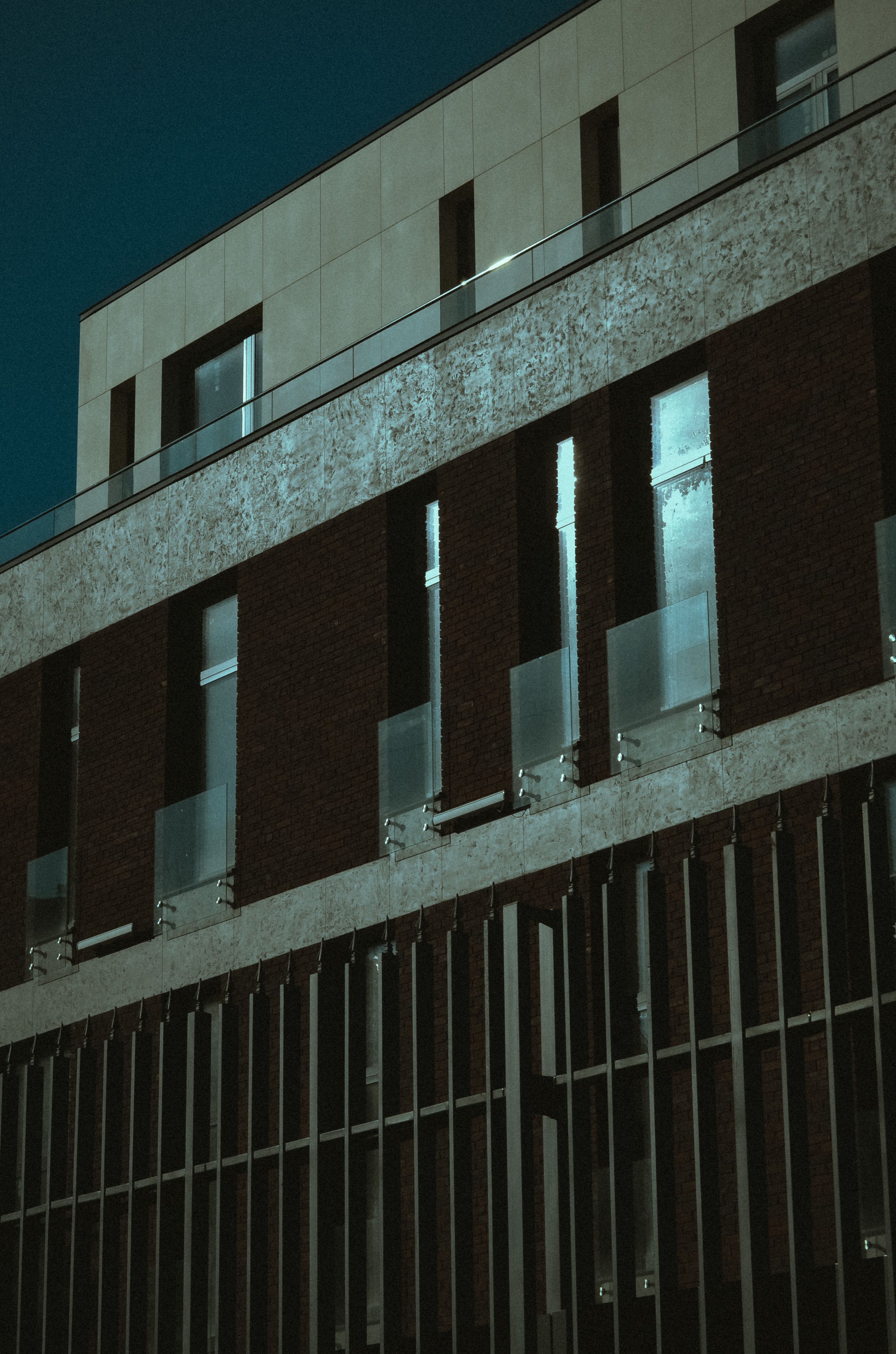 Facade of a Building with a Terrace · Free Stock Photo
