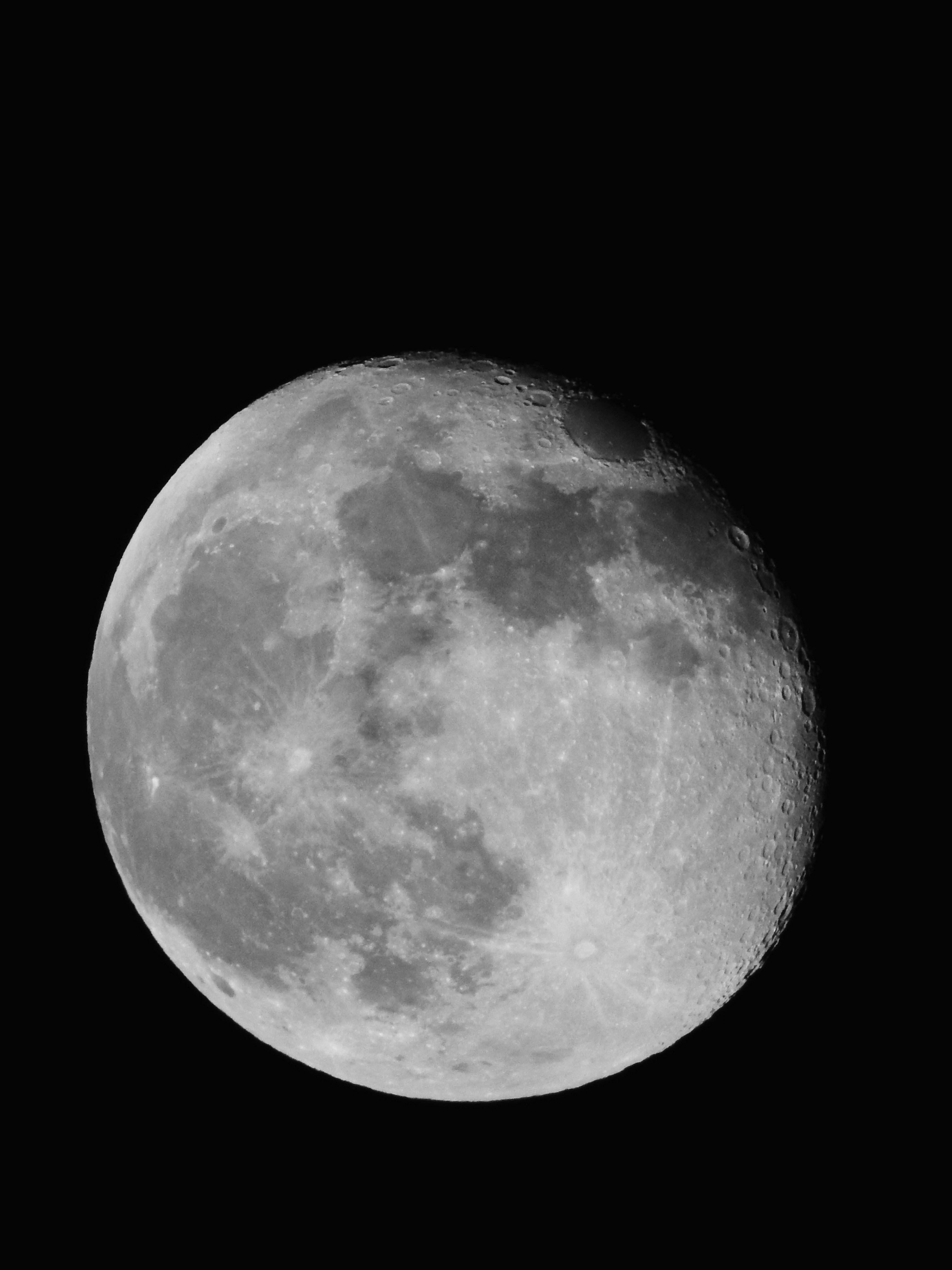 Grayscale Photo of Moon during Night Time · Free Stock Photo