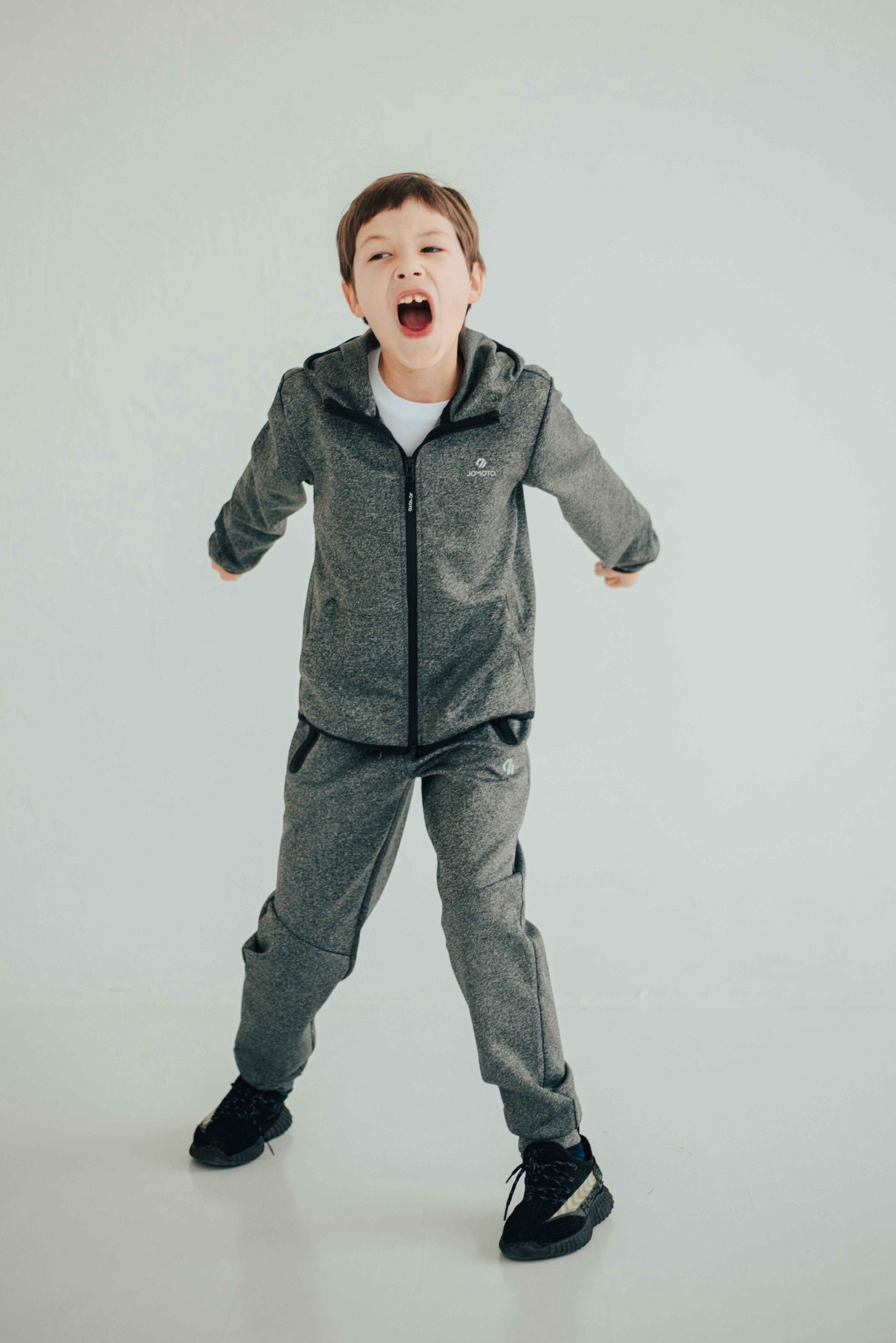 Boy Wearing Gray Zip Up Jacket · Free Stock Photo