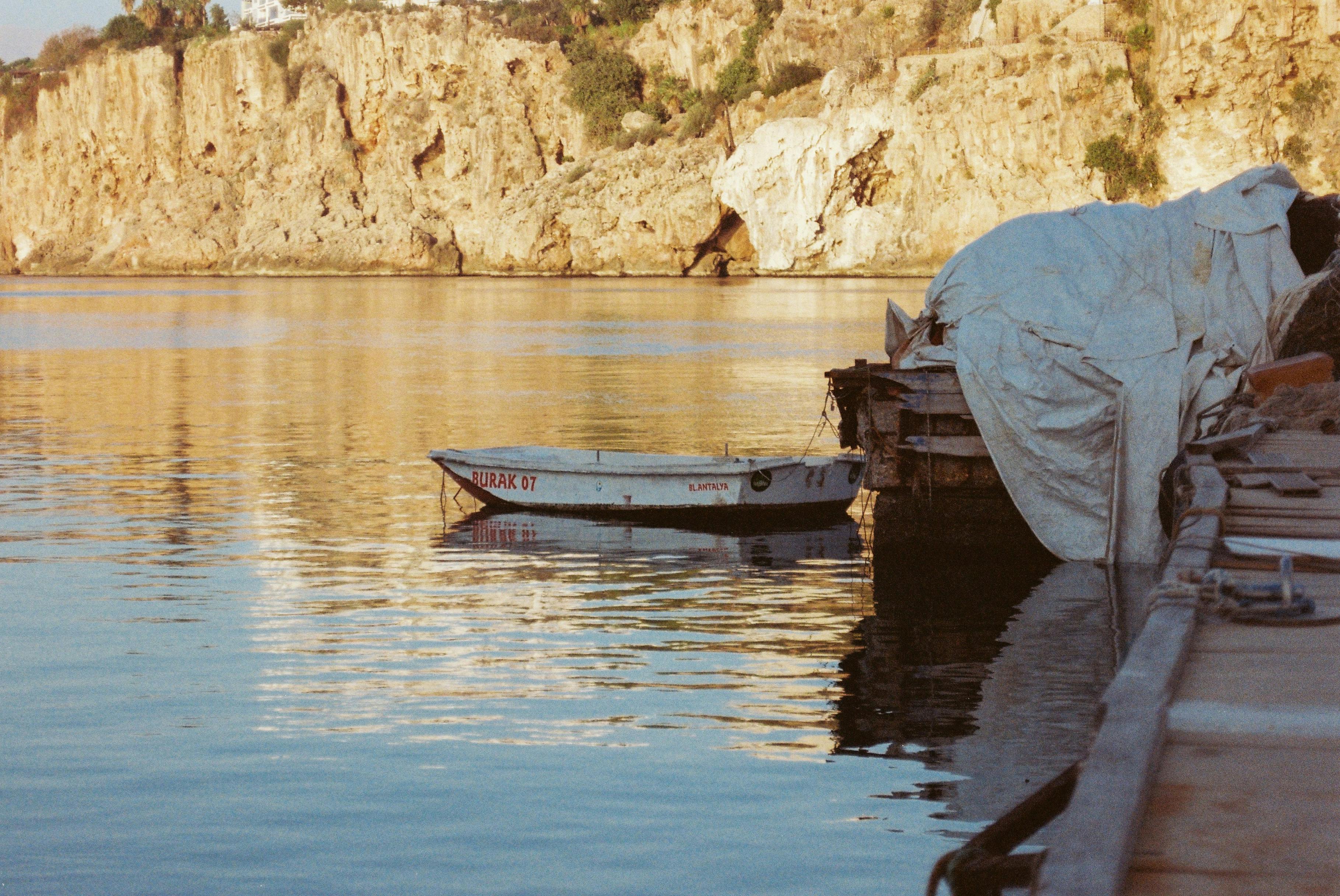 Back View of Moored Motorboat · Free Stock Photo