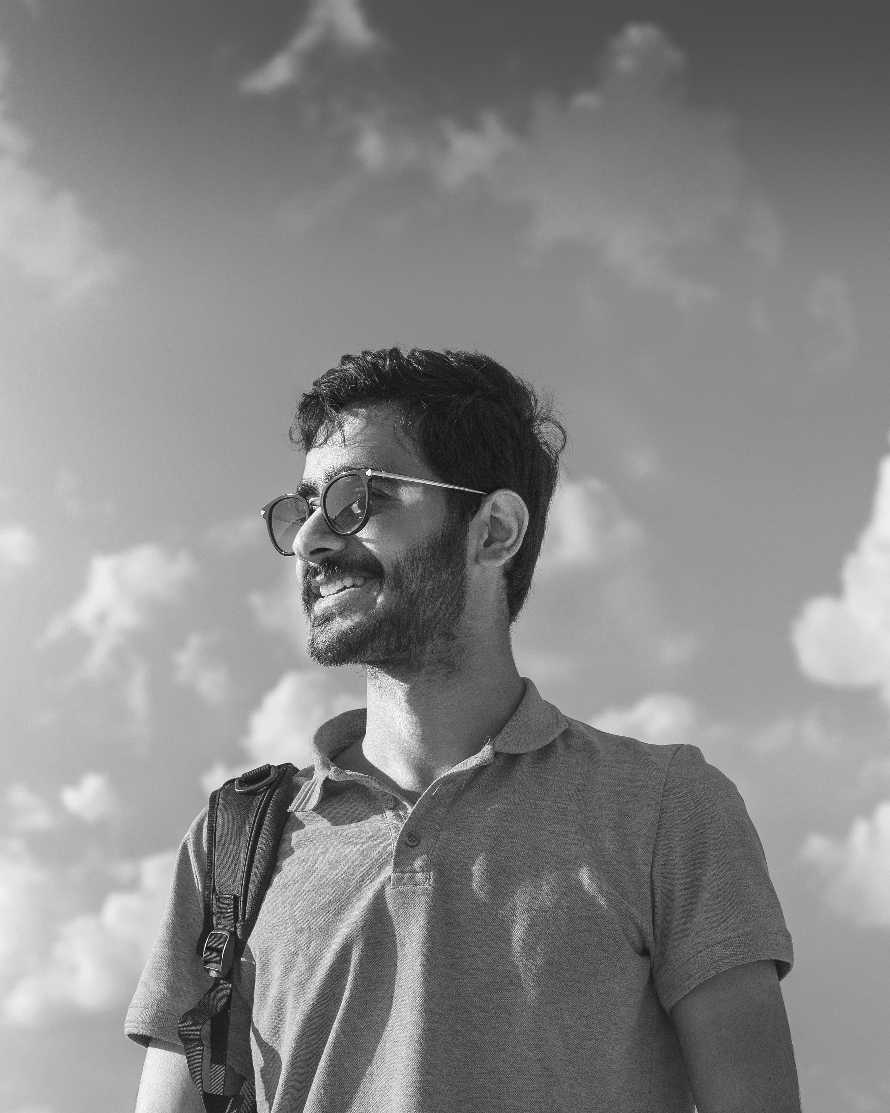 Grayscale Portrait of a Man · Free Stock Photo