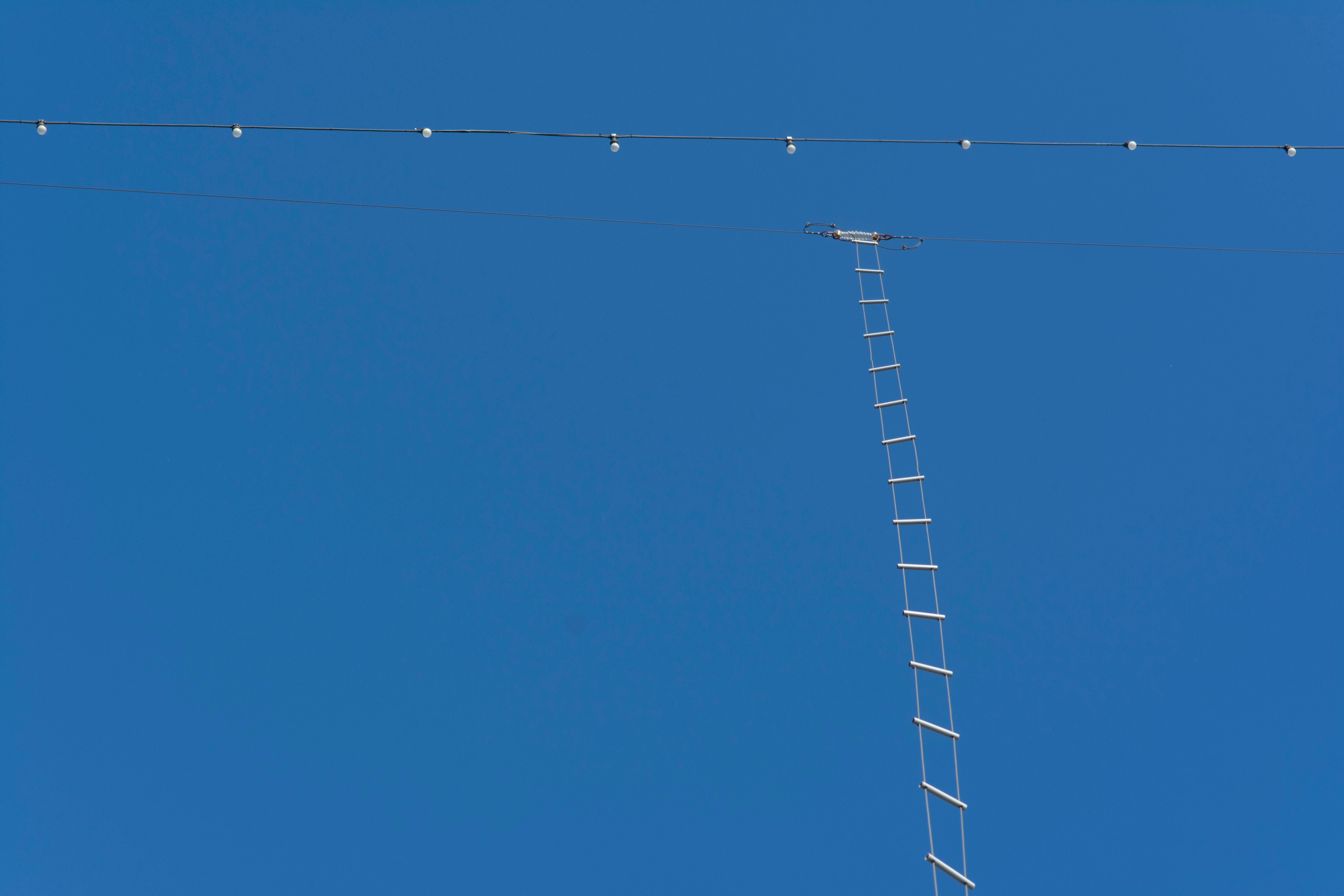 Ladder Attached to an Electricity Line · Free Stock Photo