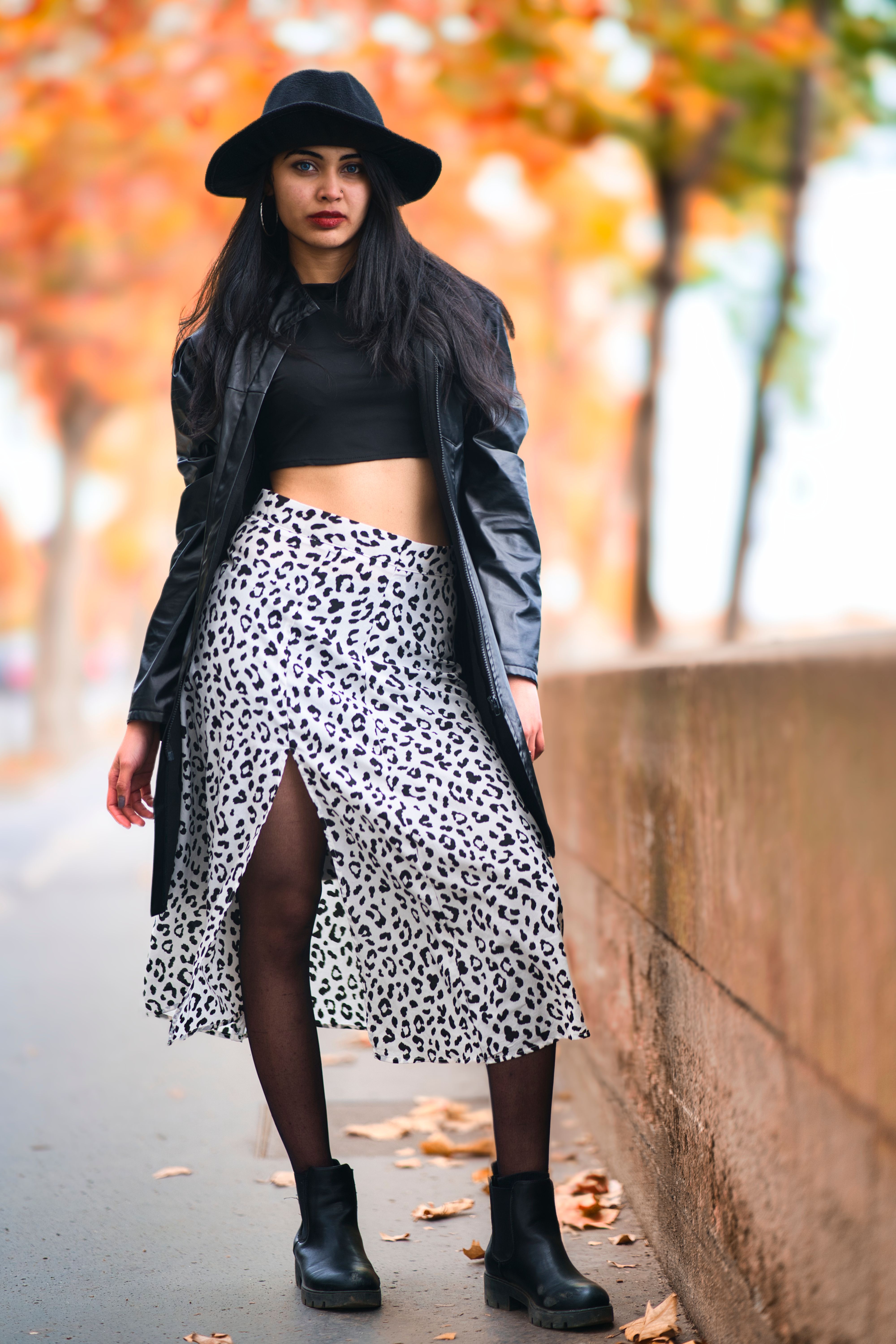 Woman in a Fashionable Autumnal Outfit · Free Stock Photo