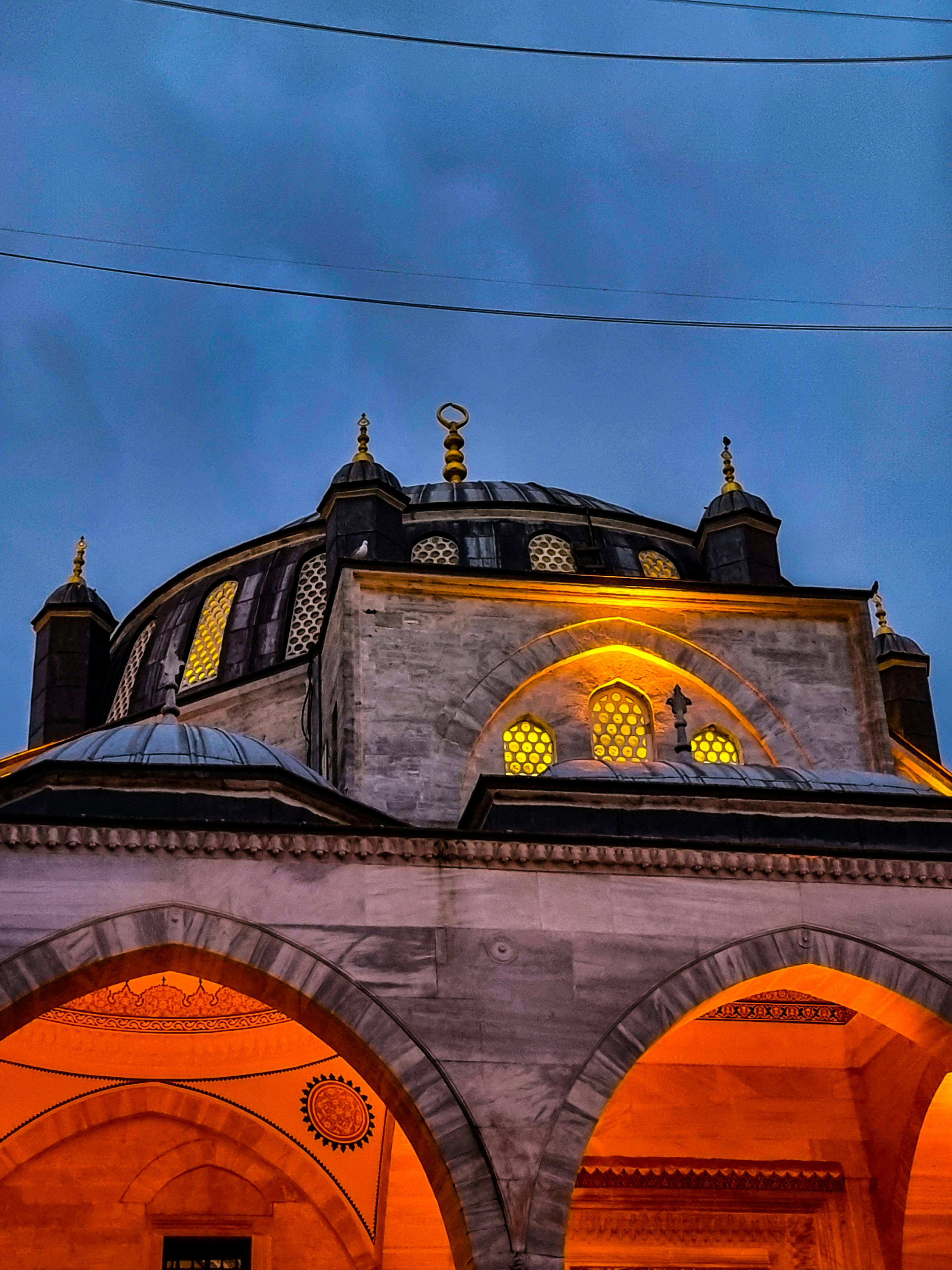Windows and the Dome of the Fatih Mosque, Istanbul, Turkey · Free Stock ...