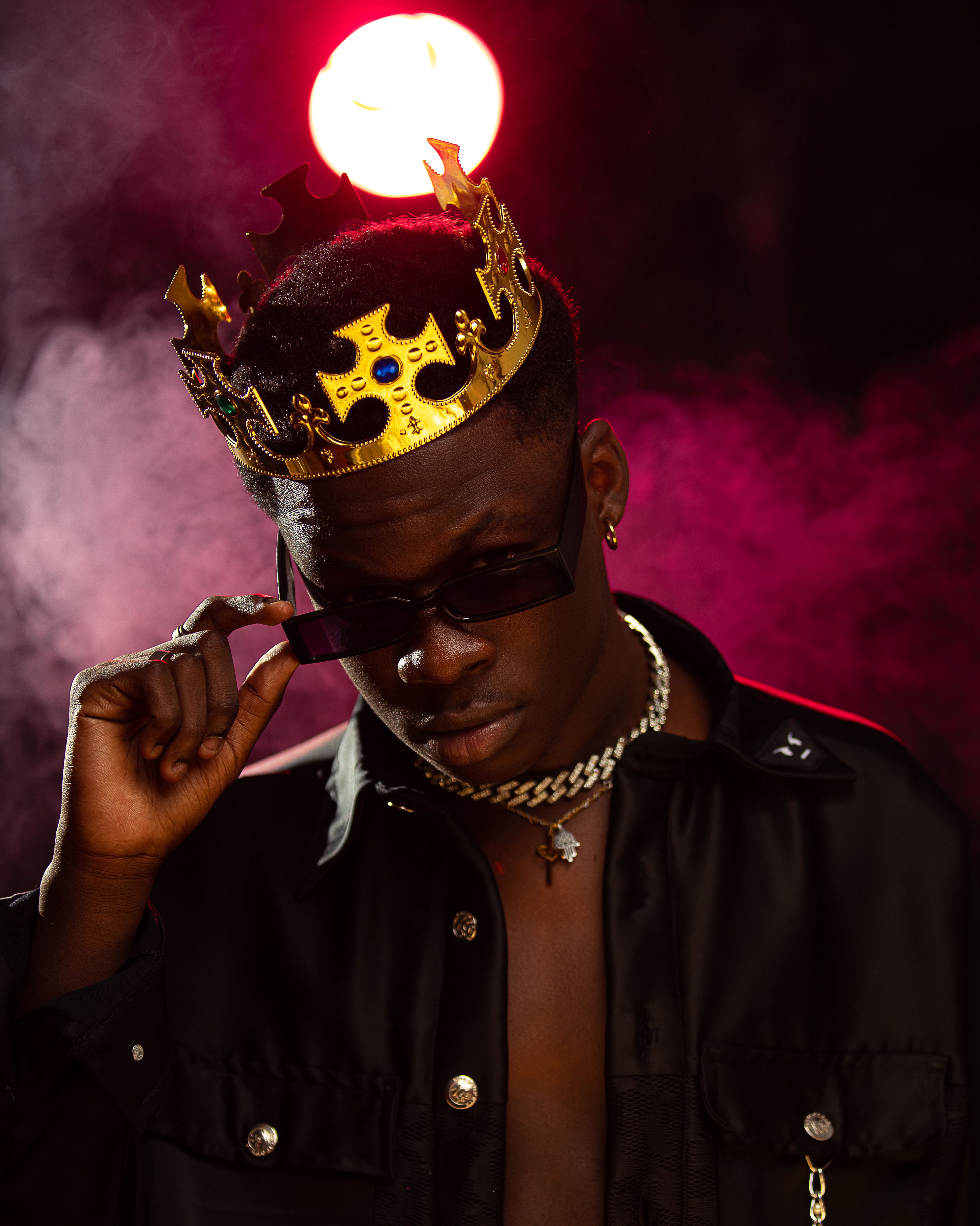 Portrait of African-American Man In a Crown · Free Stock Photo