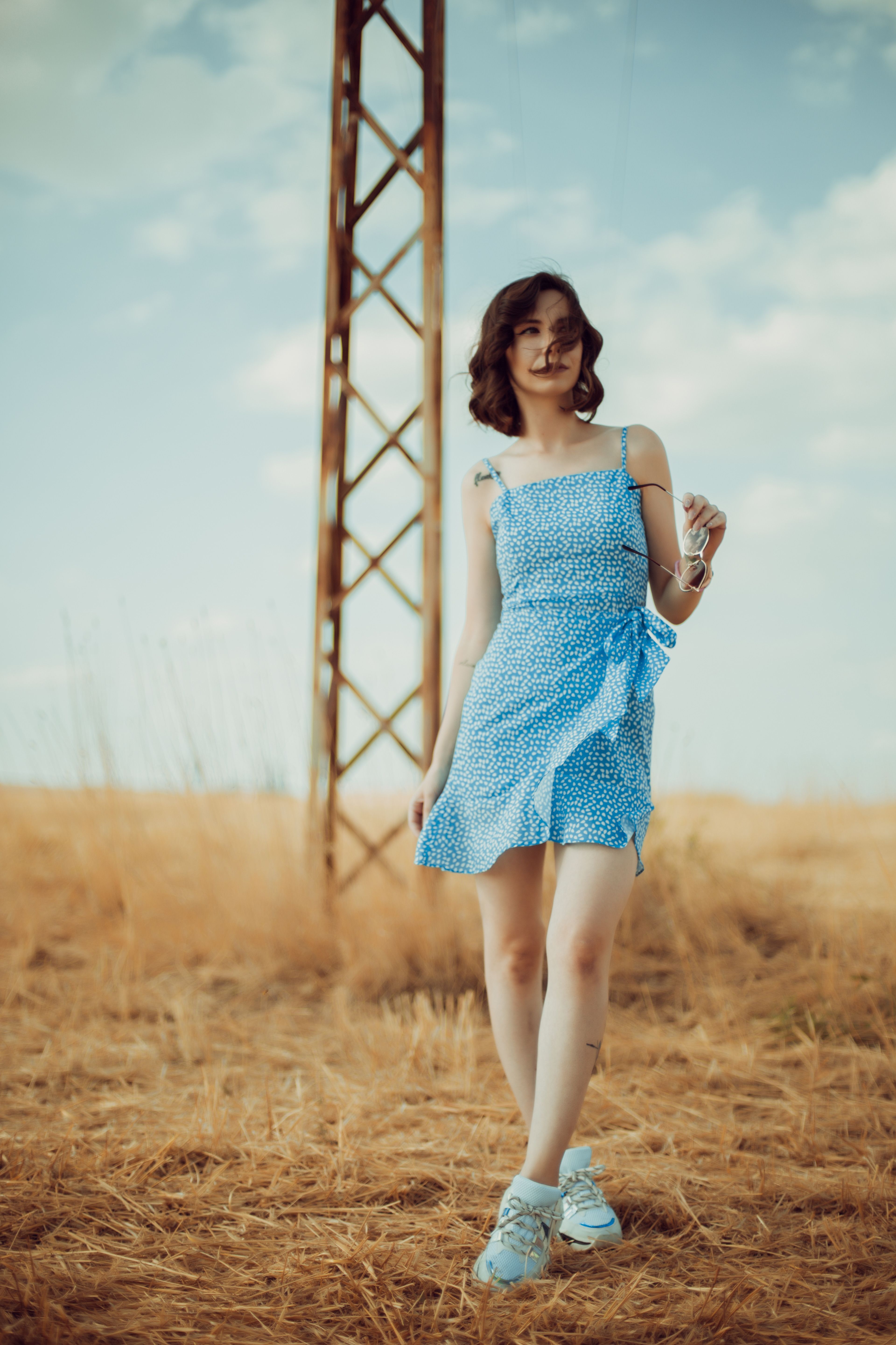 Photo of a Woman Wearing a Blue Dress · Free Stock Photo