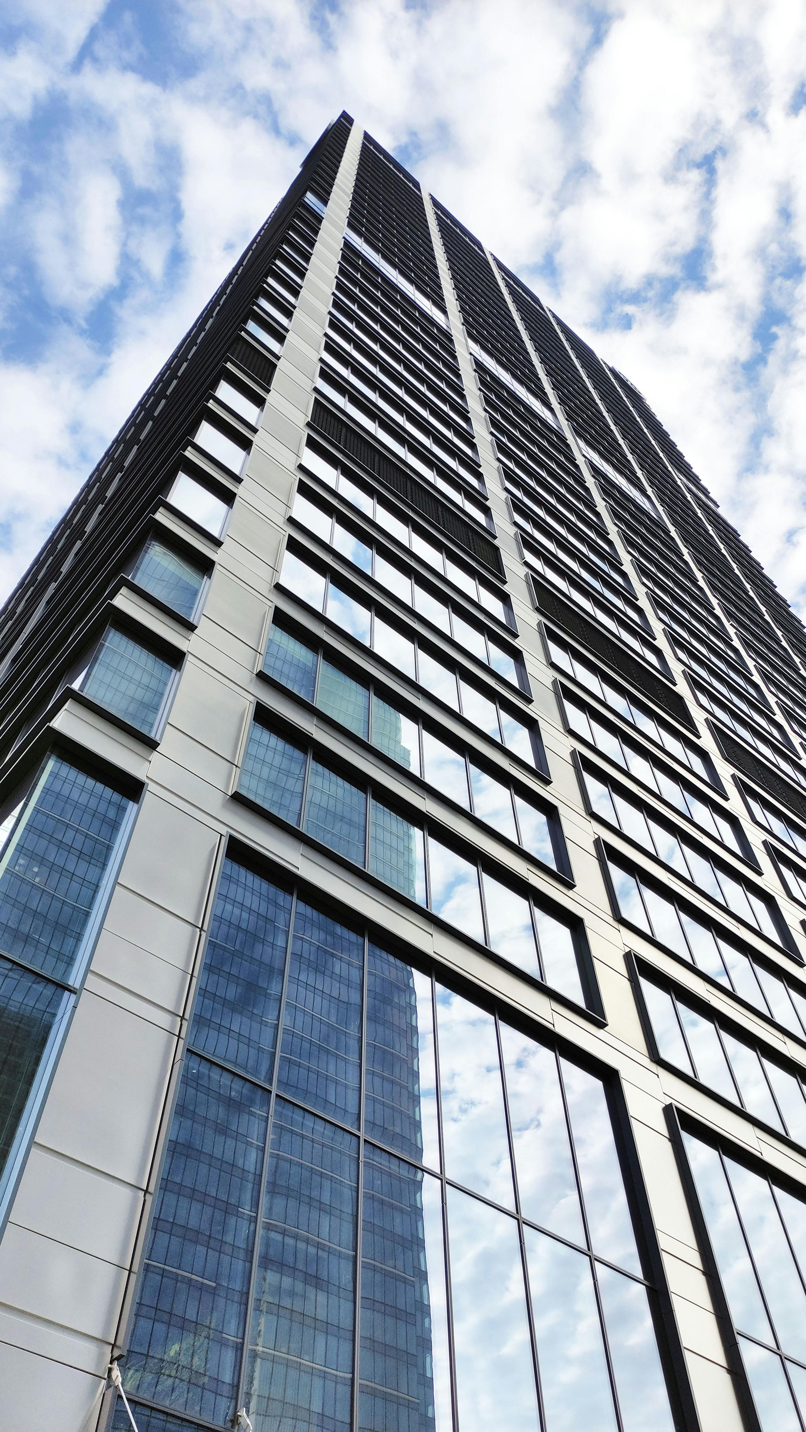 Low-Angle Shot of High-Rise Buildings in the City · Free Stock Photo