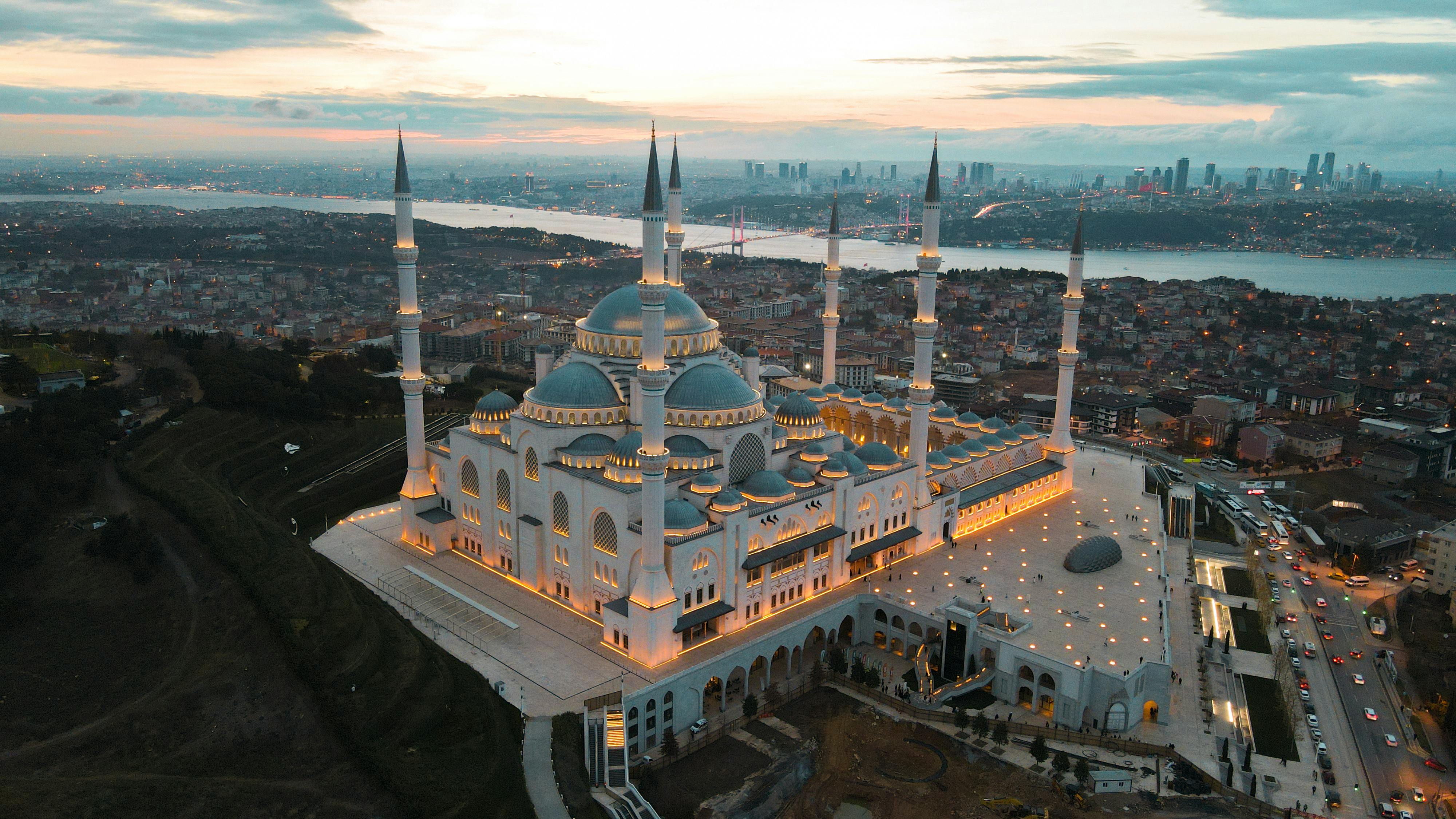 Aerial View of Camlica Mosque · Free Stock Photo
