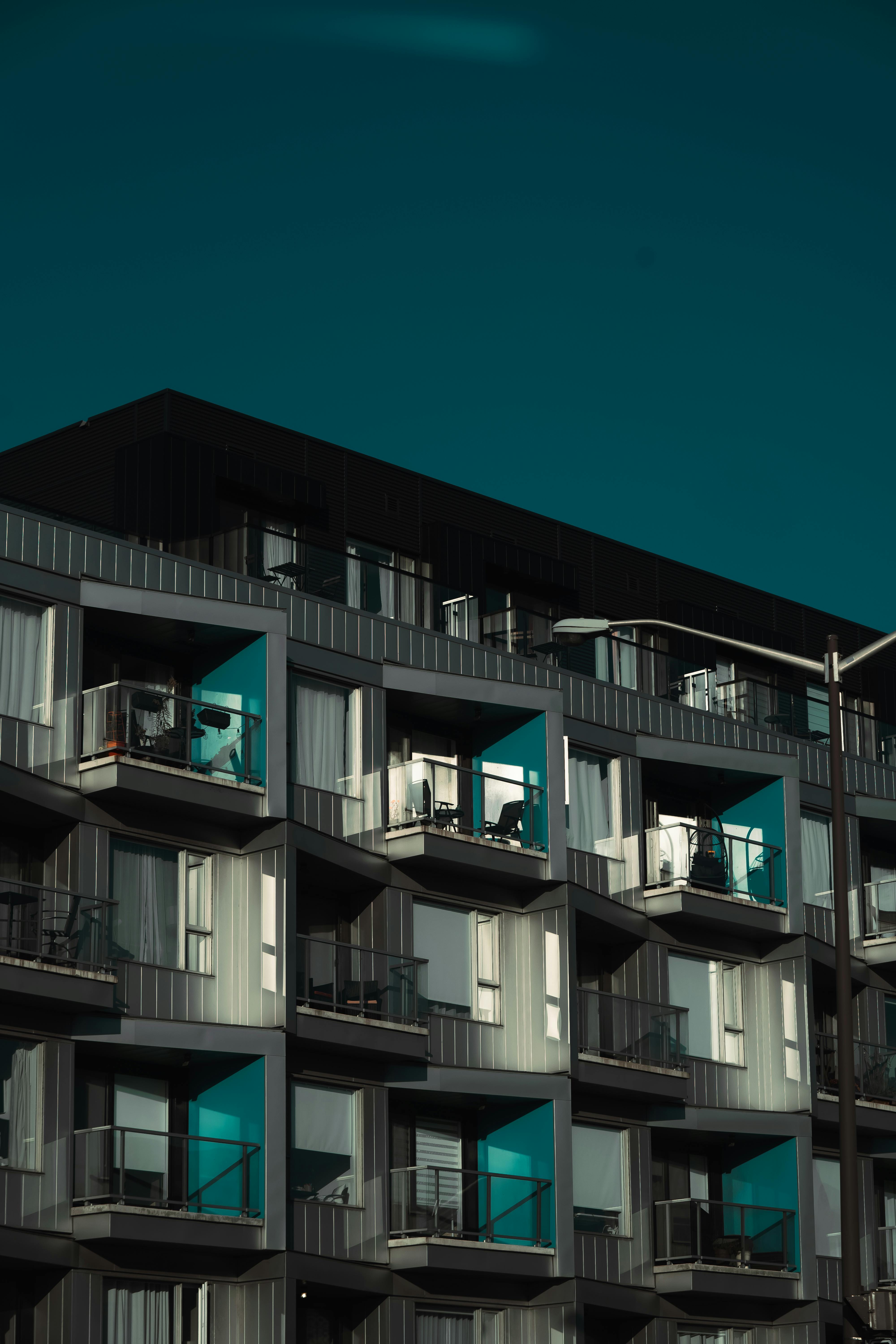 Apartment Balconies of a High Rise Building · Free Stock Photo