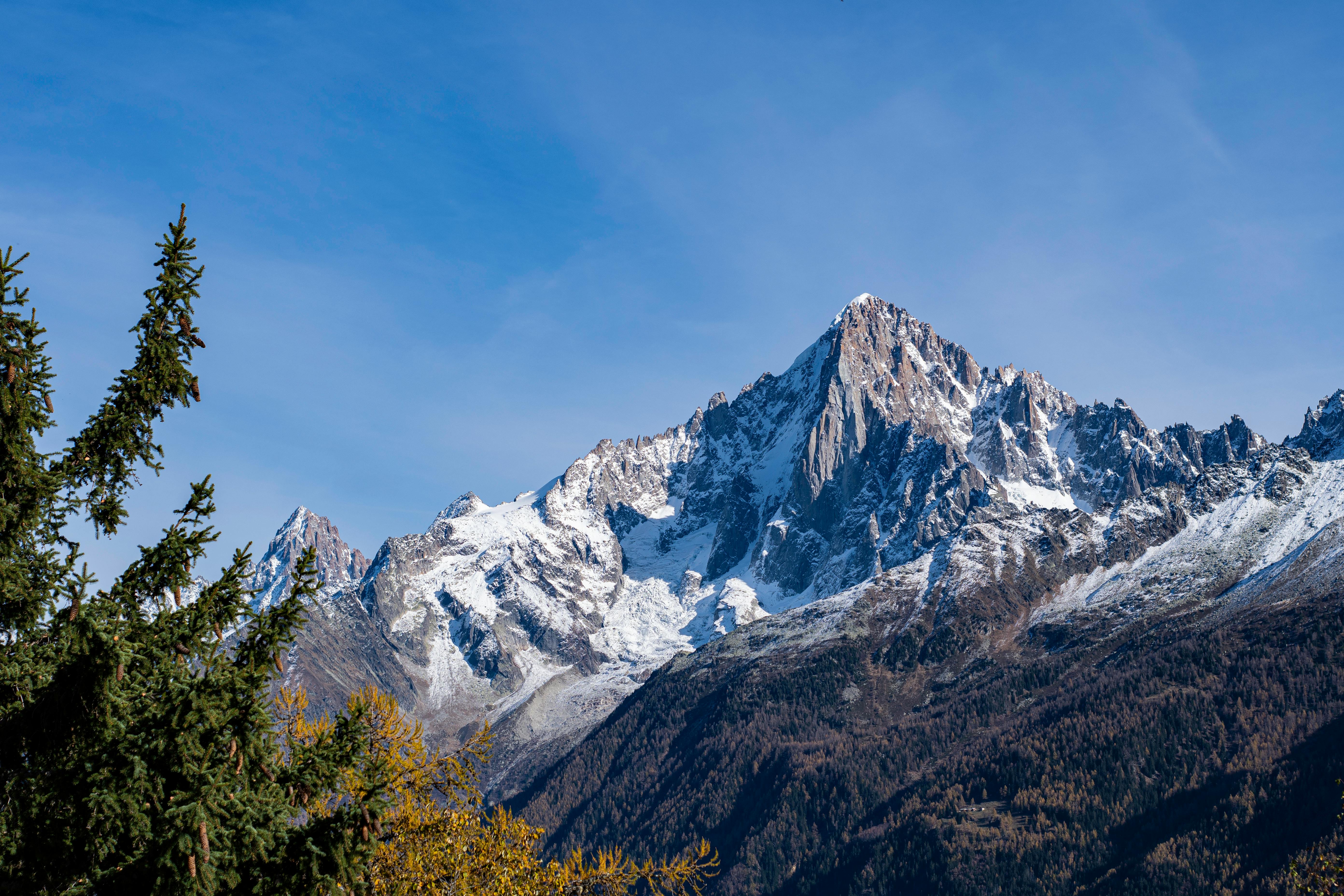 Landscape Of Snowcapped Mountains And a Forest · Free Stock Photo