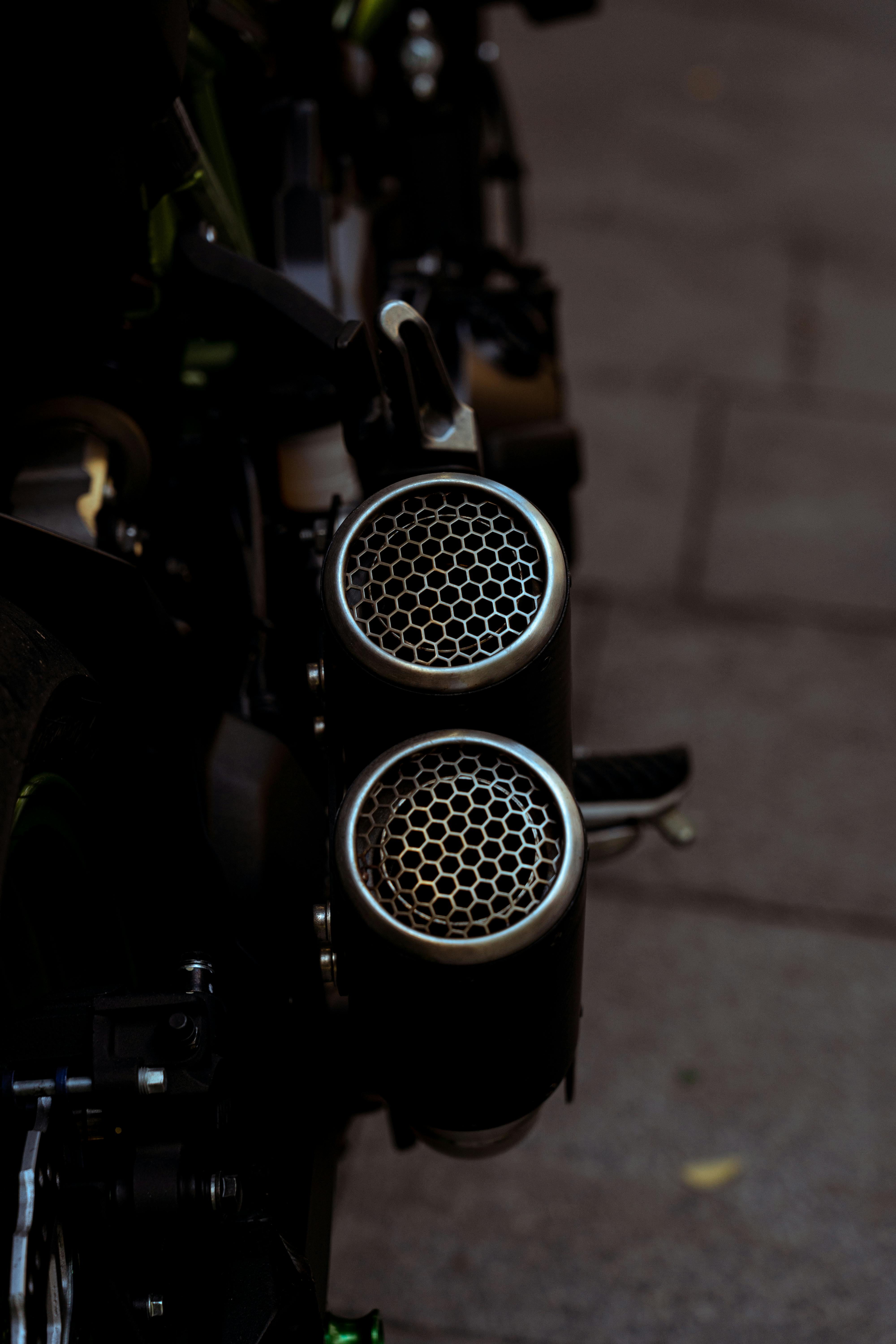 A Motorcycle Twin Exhaust Pipes · Free Stock Photo