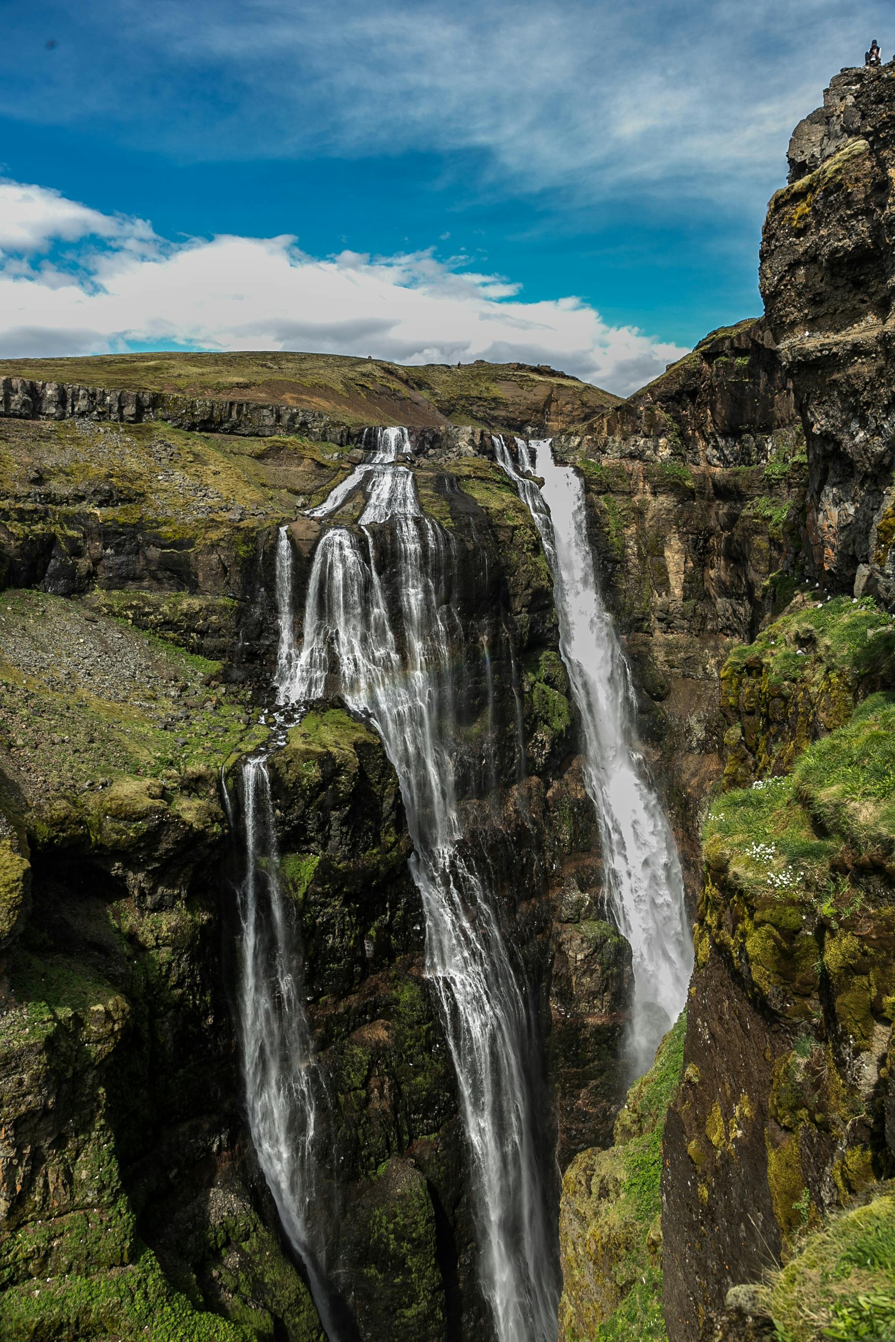 Waterfalls on Mountain · Free Stock Photo