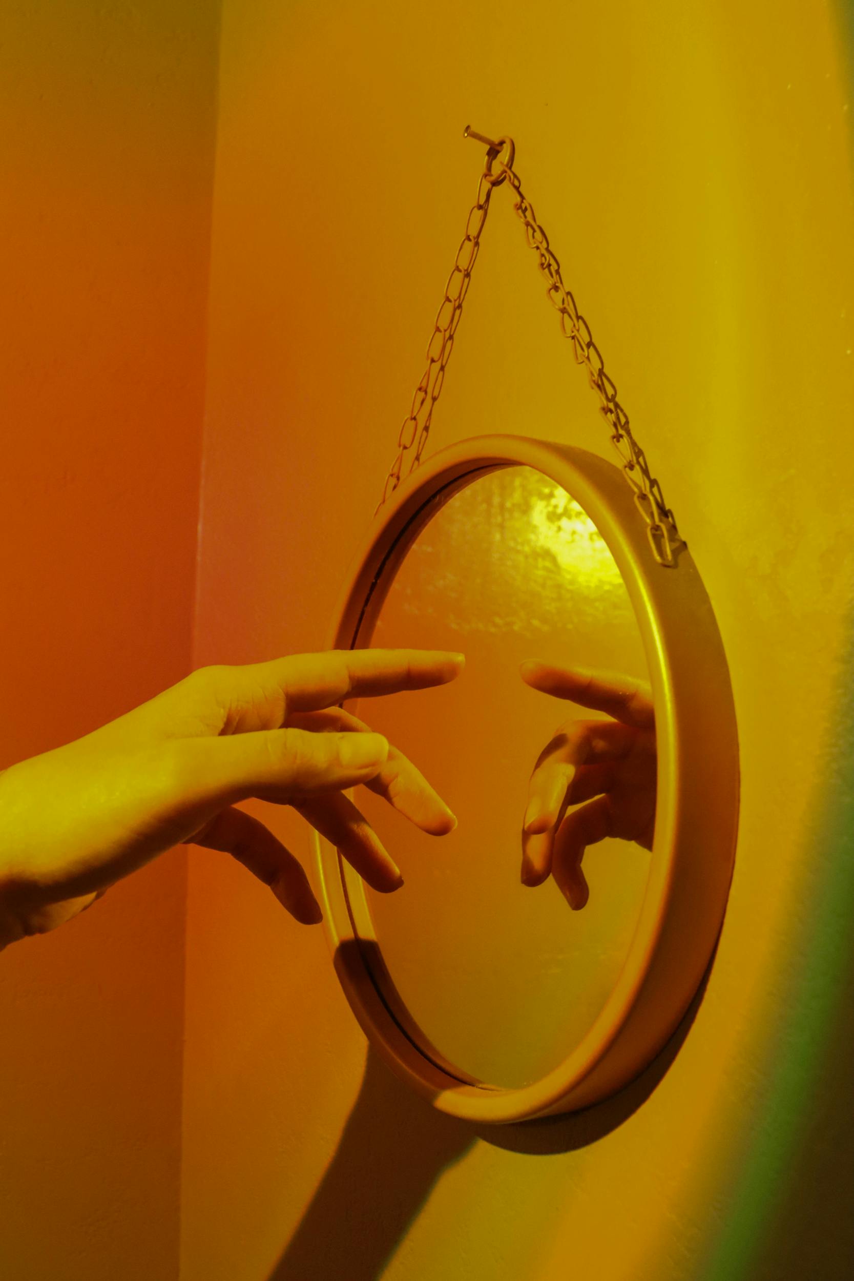 Woman Hand Reflection in Decorative Mirror · Free Stock Photo