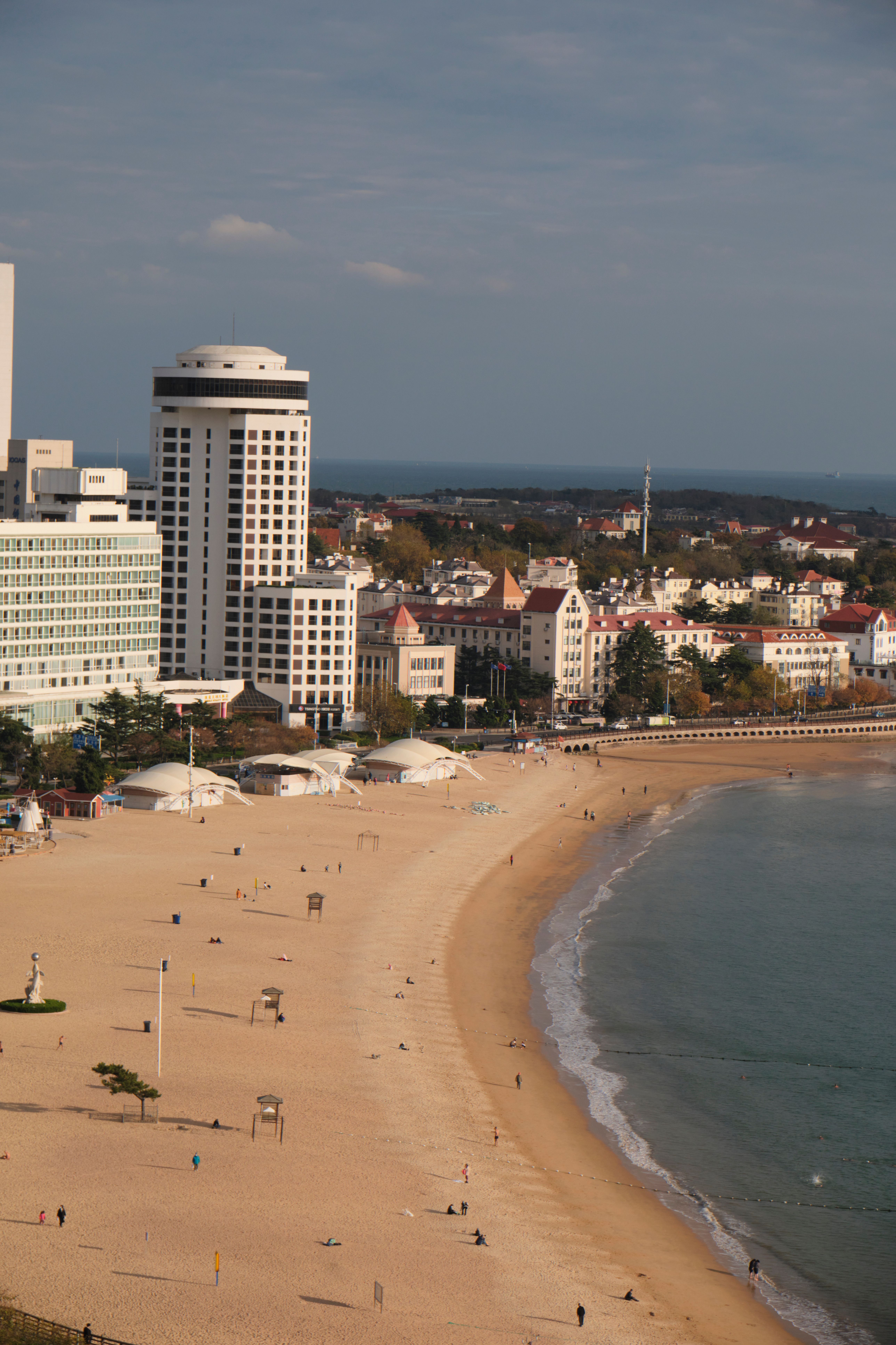 Aerial Photography of Buildings near Beach · Free Stock Photo