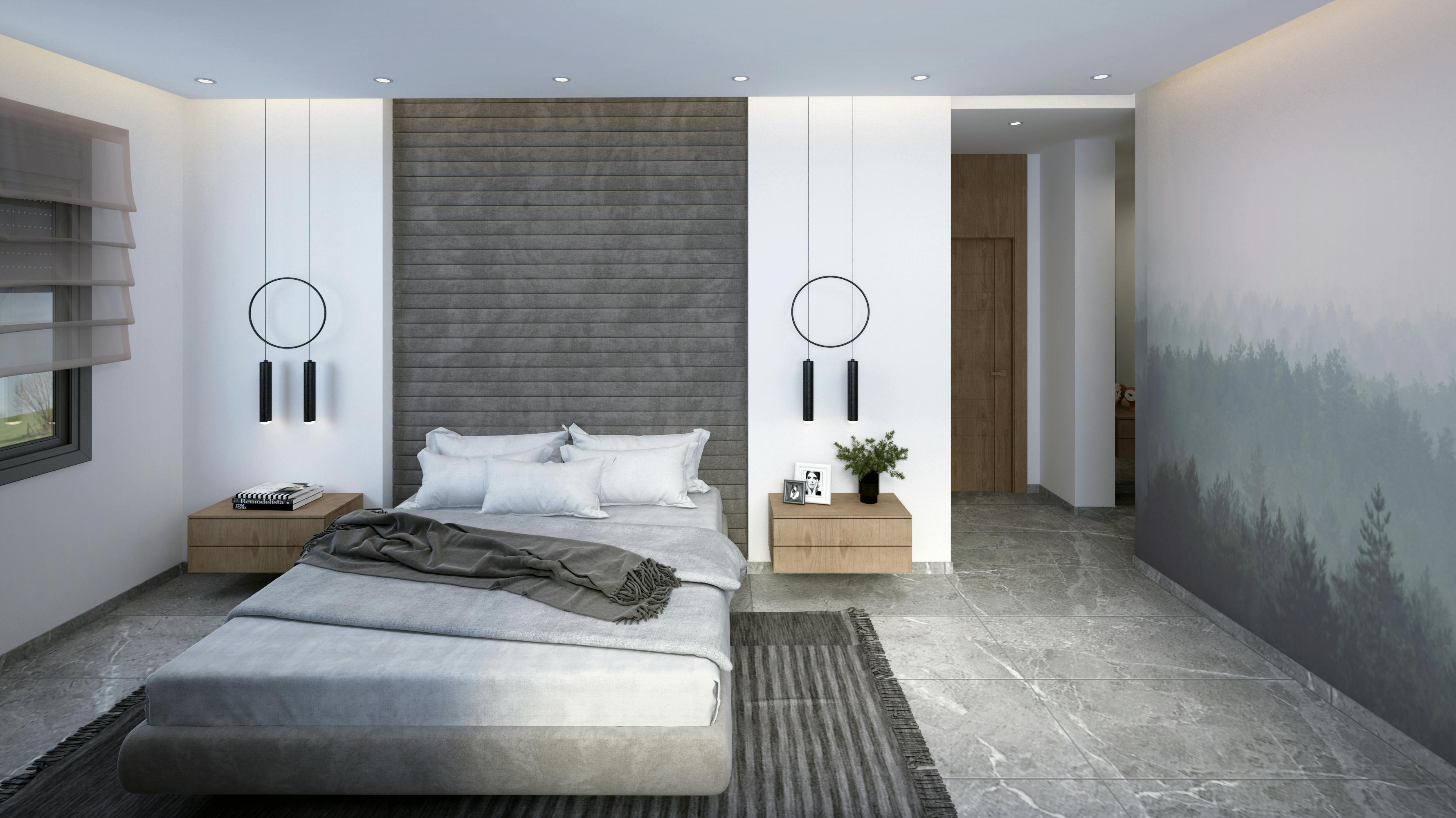 Gray Theme Bedroom · Free Stock Photo