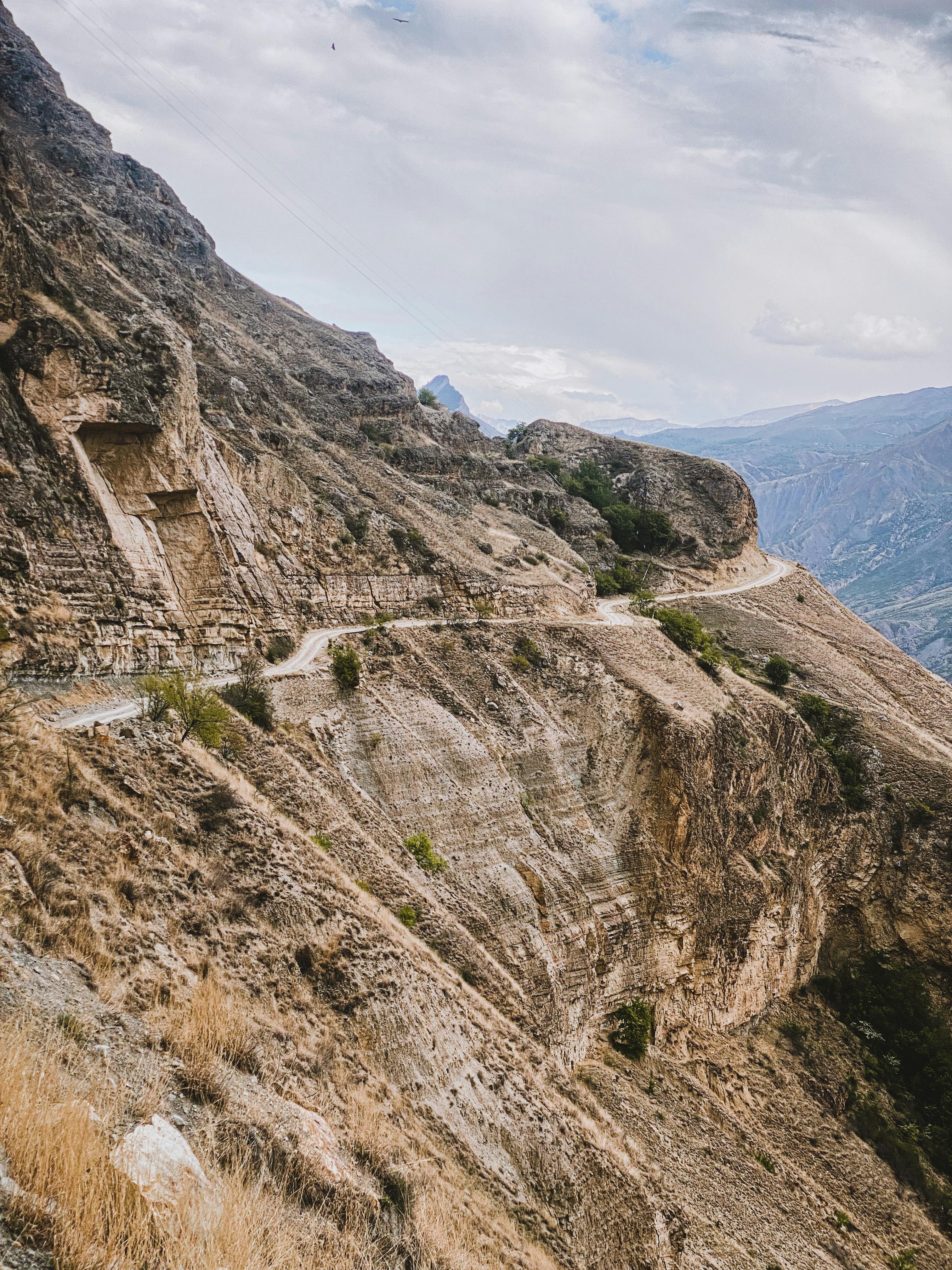 Road on Cliff in Mountains Landscape · Free Stock Photo
