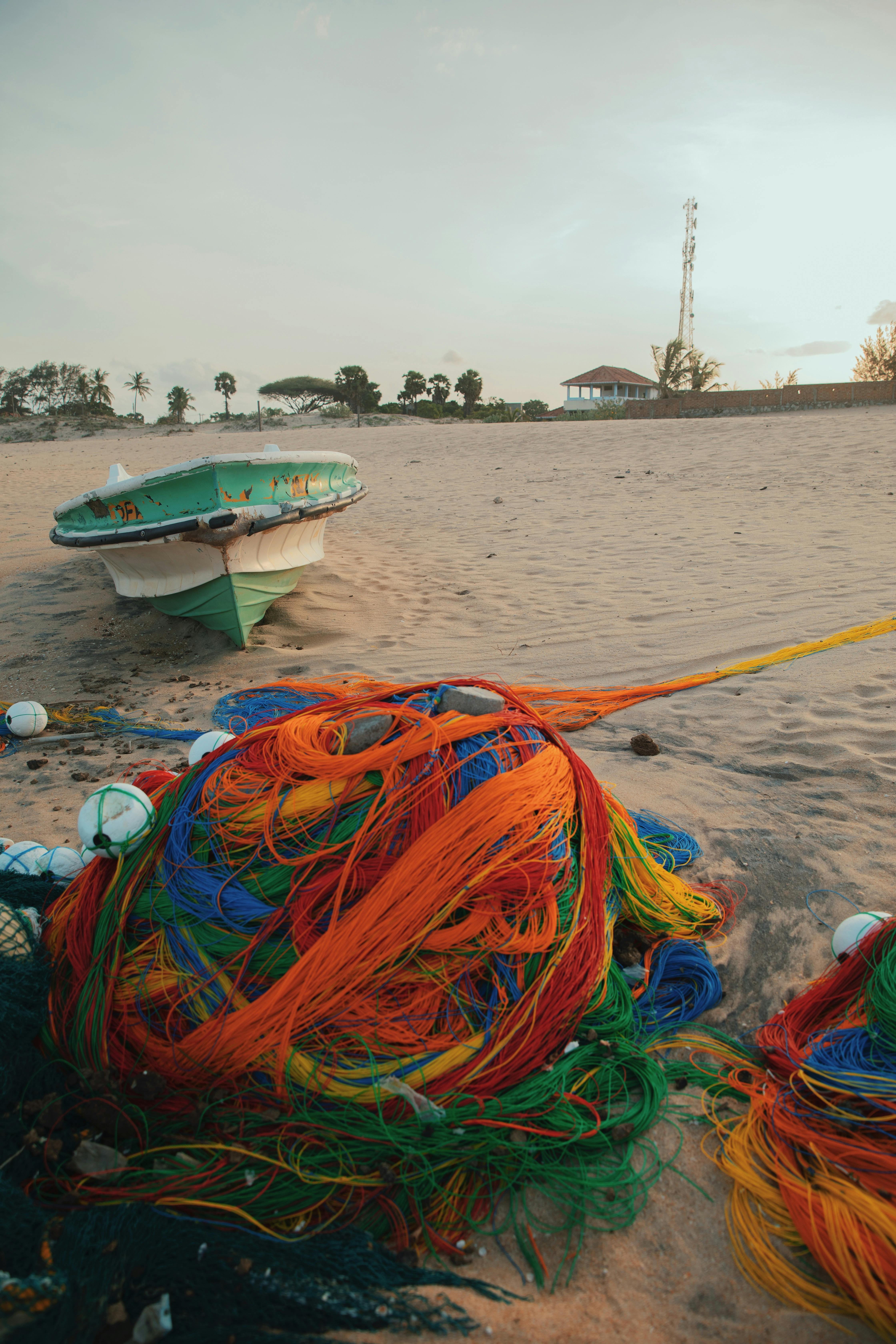 Fishing Nets on the Sand · Free Stock Photo