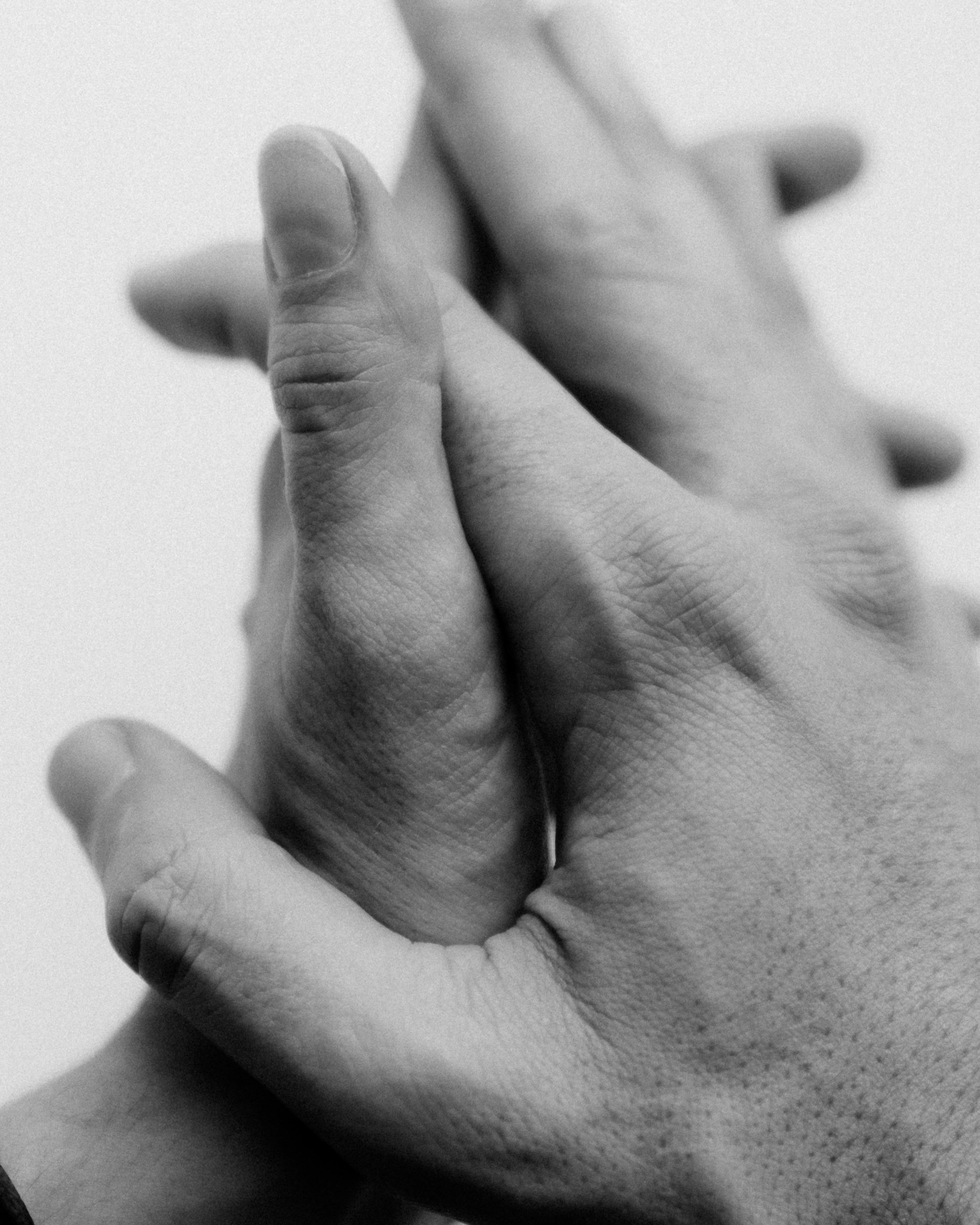 Grayscale Photo of a Dirty Hand · Free Stock Photo