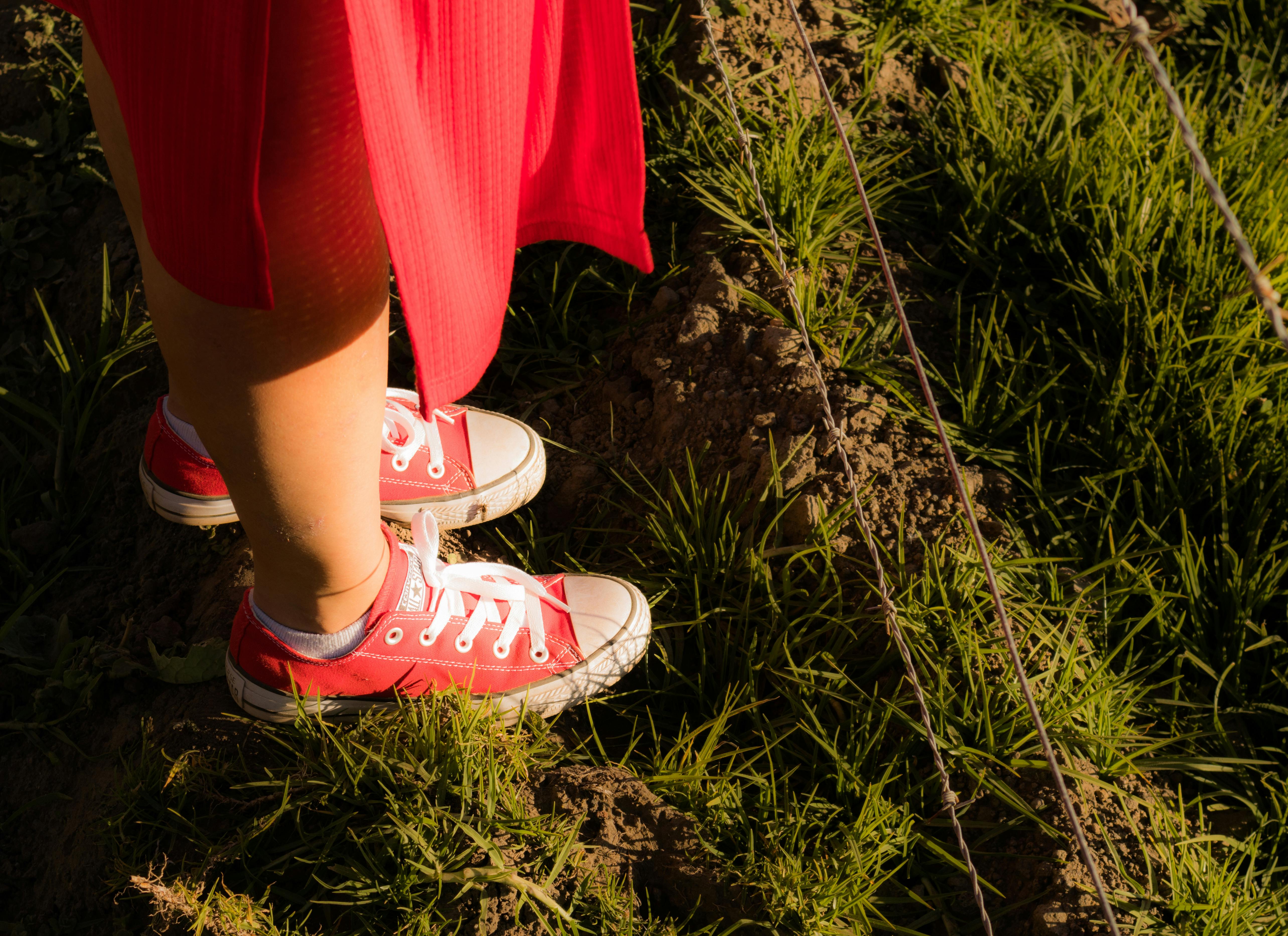 A Person Wearing Red Shoes · Free Stock Photo