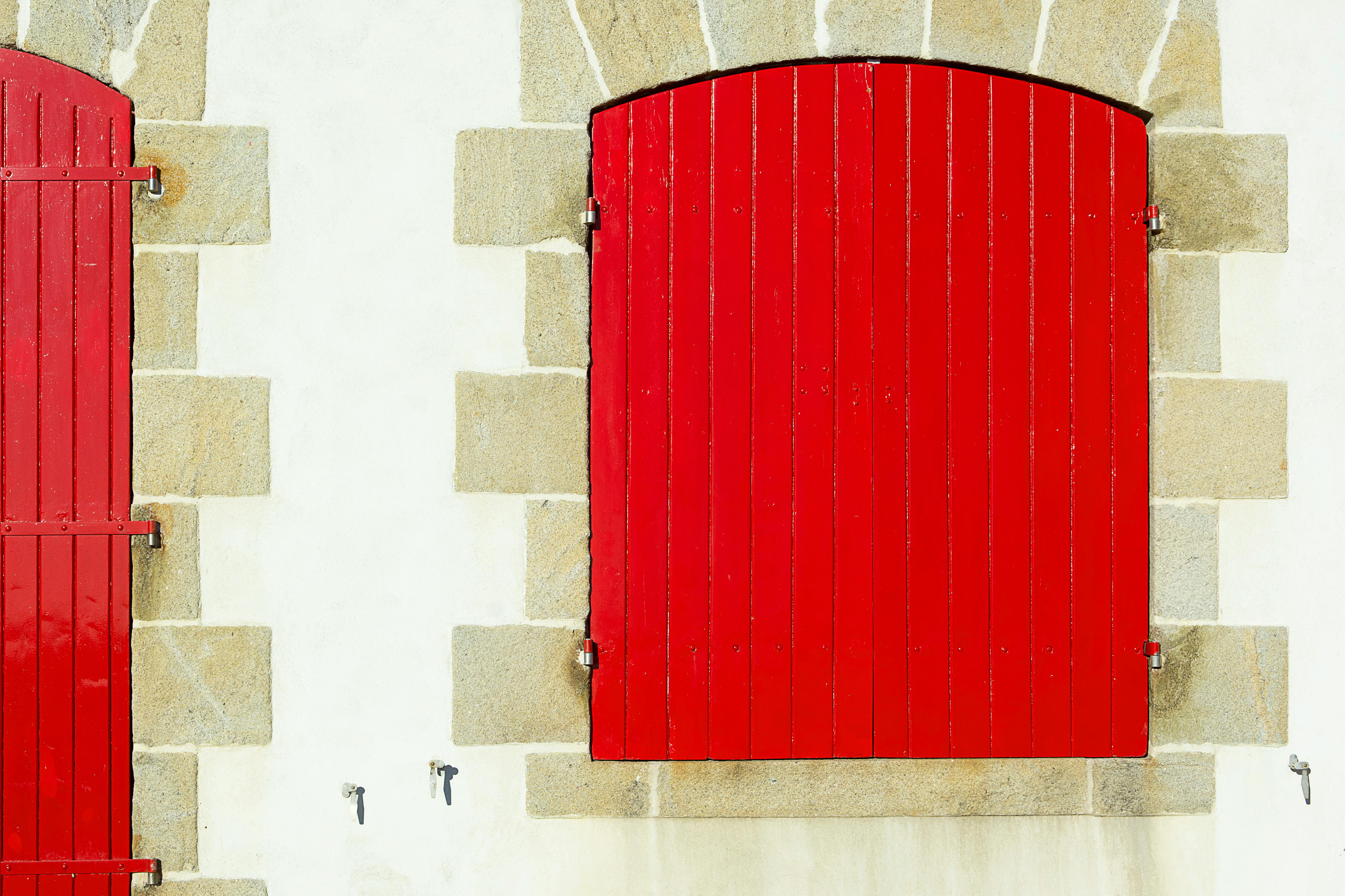 Bright Red Window Shutters · Free Stock Photo