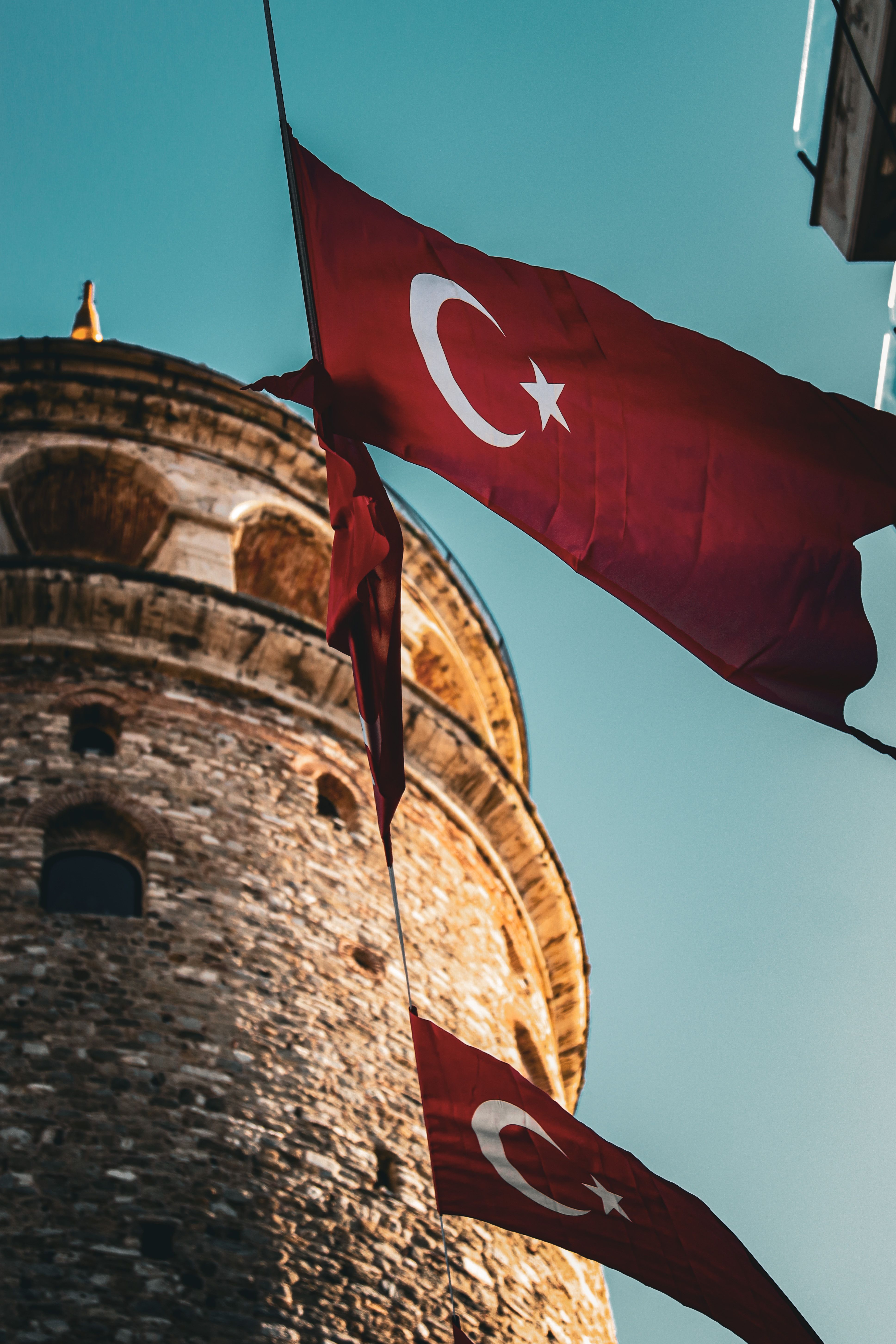 Low Angle Photo of Flag Of Turkey · Free Stock Photo