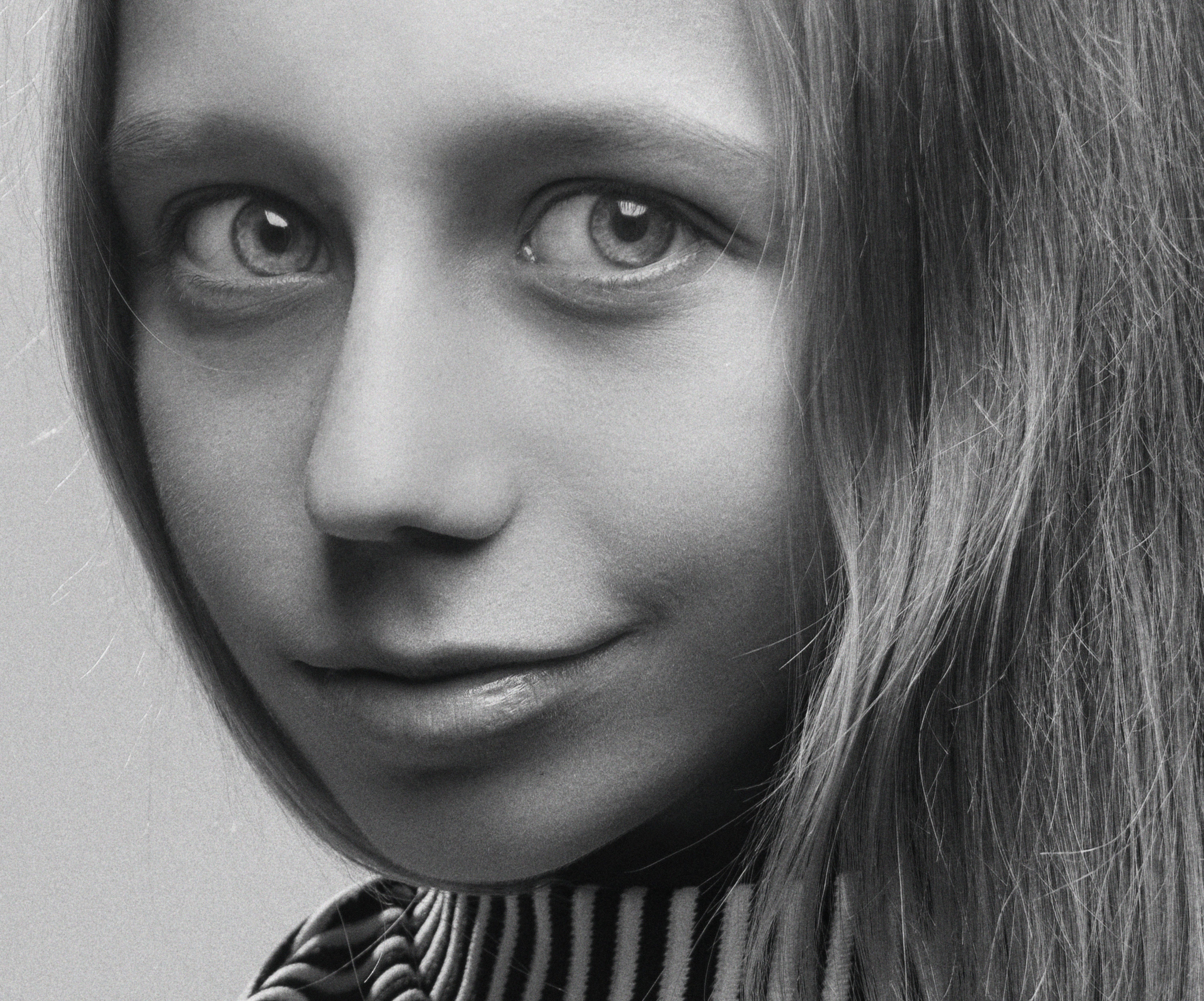 Grayscale Photo of Woman's Face · Free Stock Photo