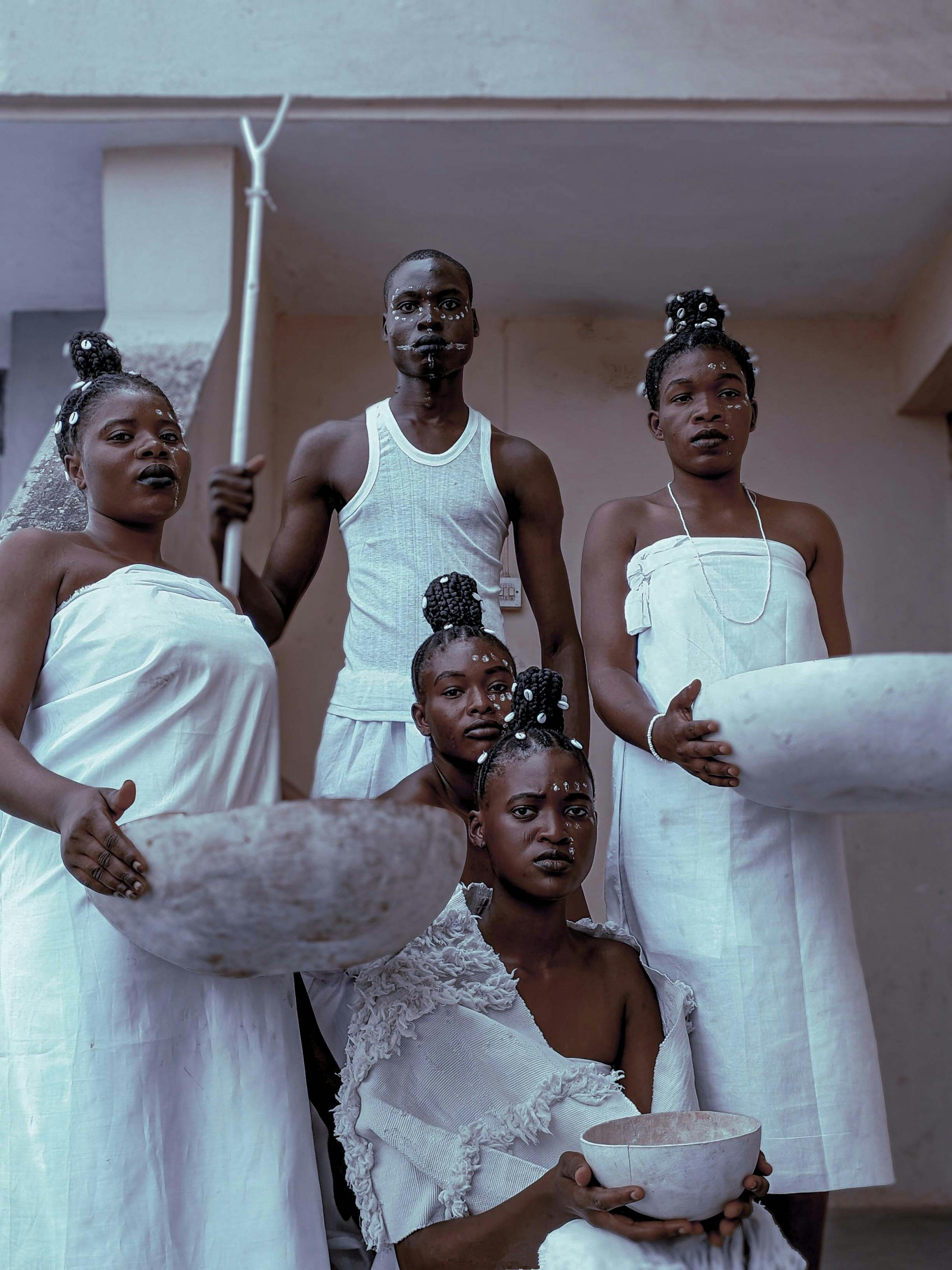 Women and Man Wearing Traditional Hairstyles · Free Stock Photo