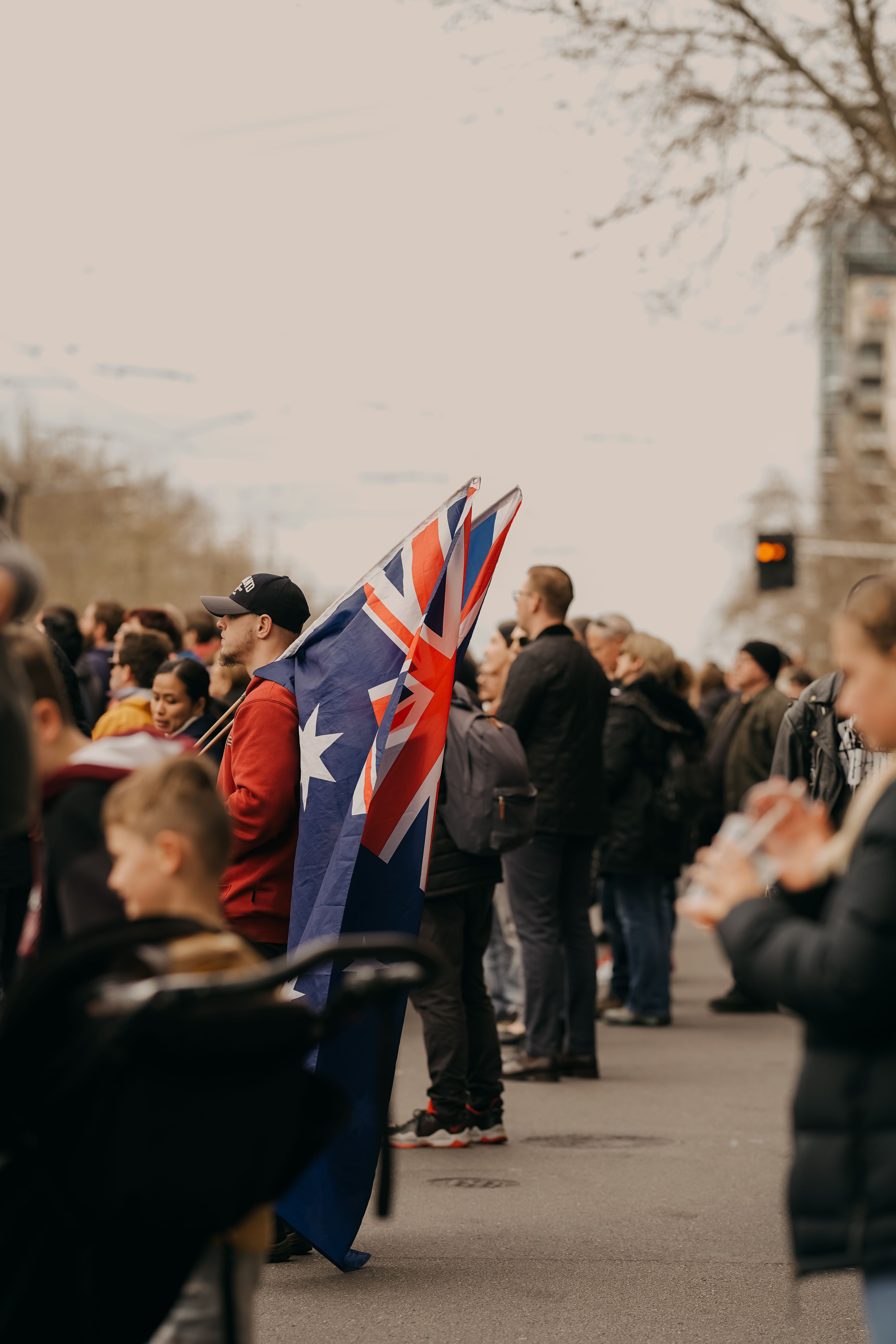 Man Holding Flags of Australia during Gathering · Free Stock Photo