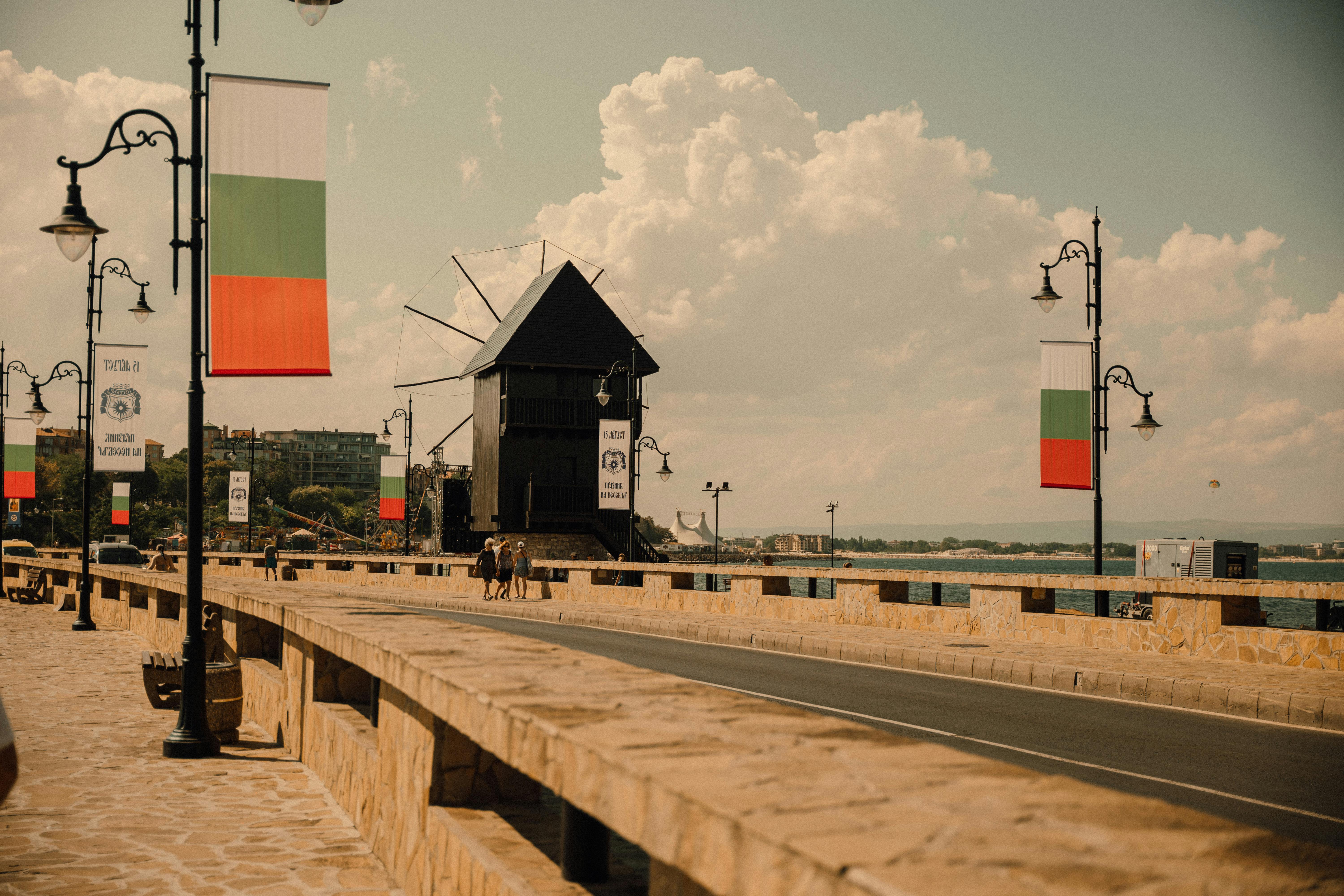 Old Fashioned Windmill in Seaside · Free Stock Photo