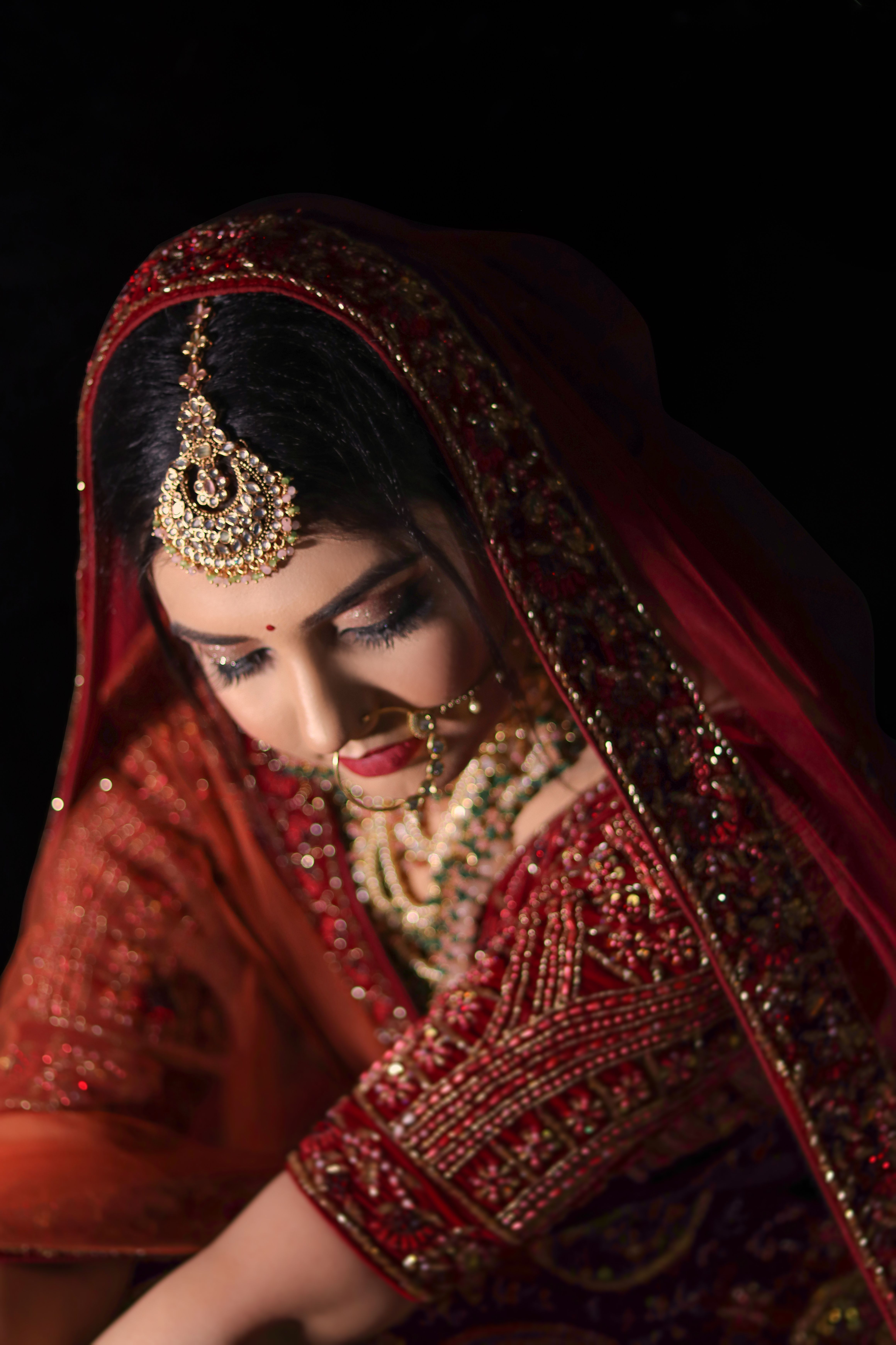 A Woman in Sari Posing · Free Stock Photo