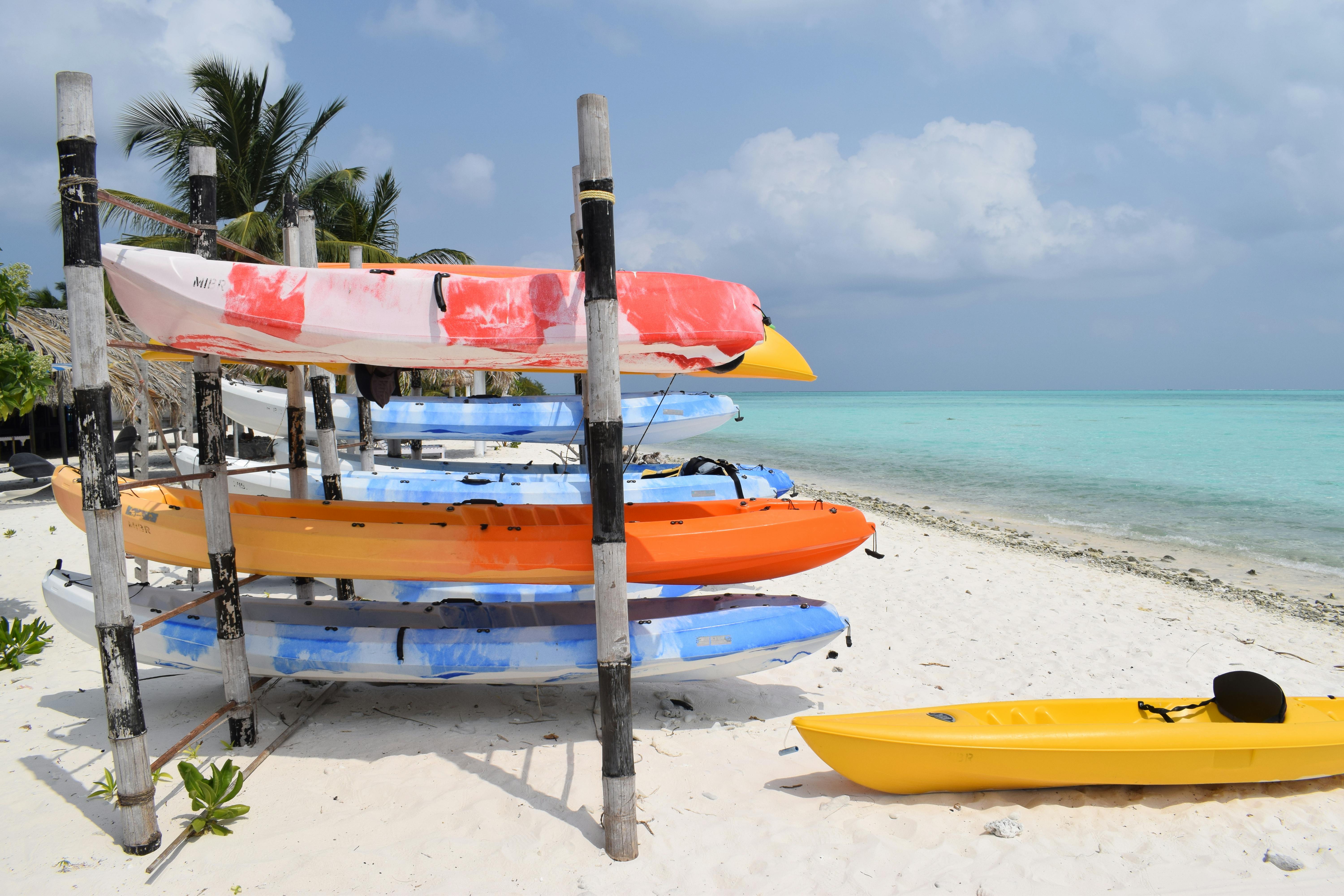 Canoes on Beach · Free Stock Photo