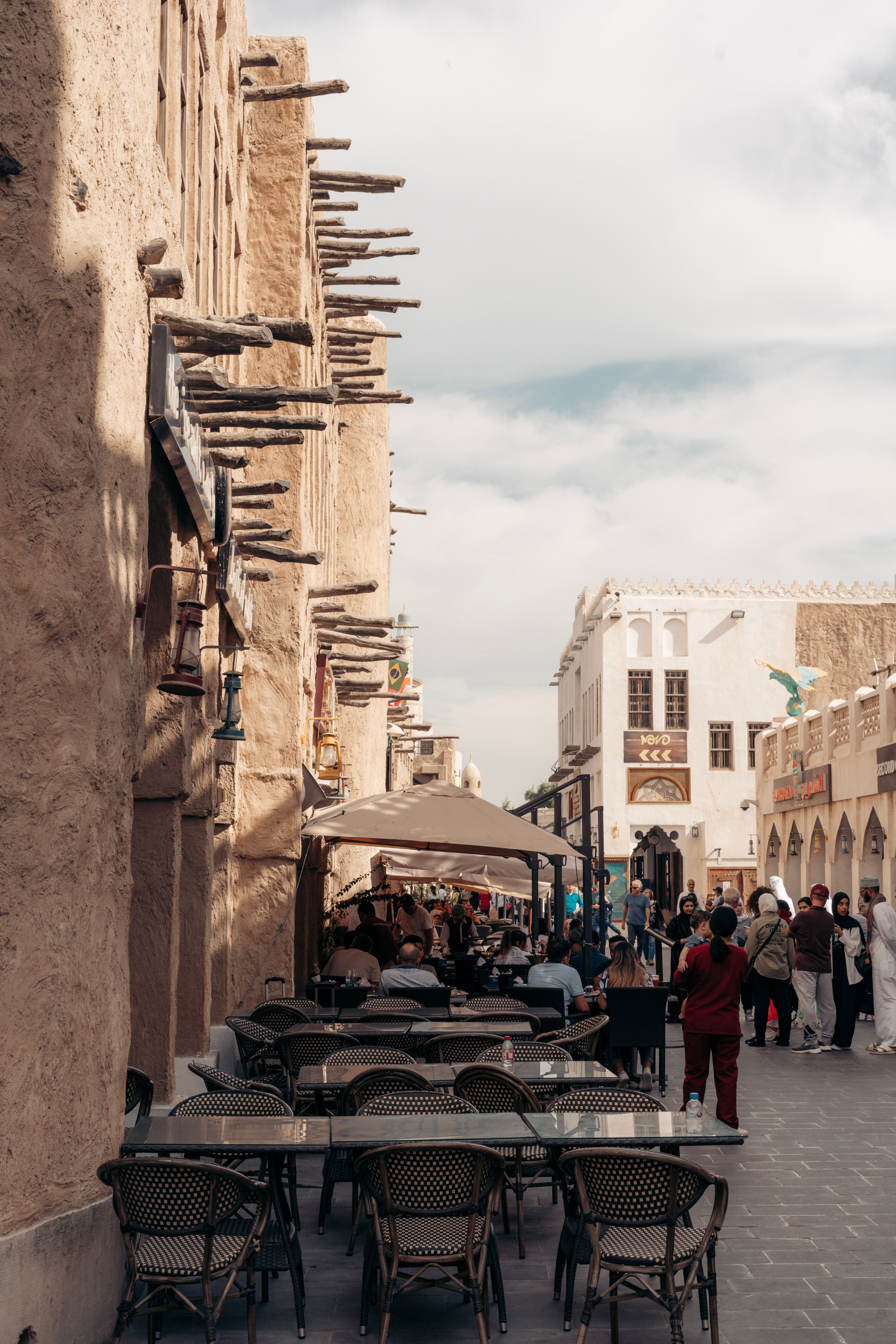Sidewalk Cafe in Doha Old Town · Free Stock Photo