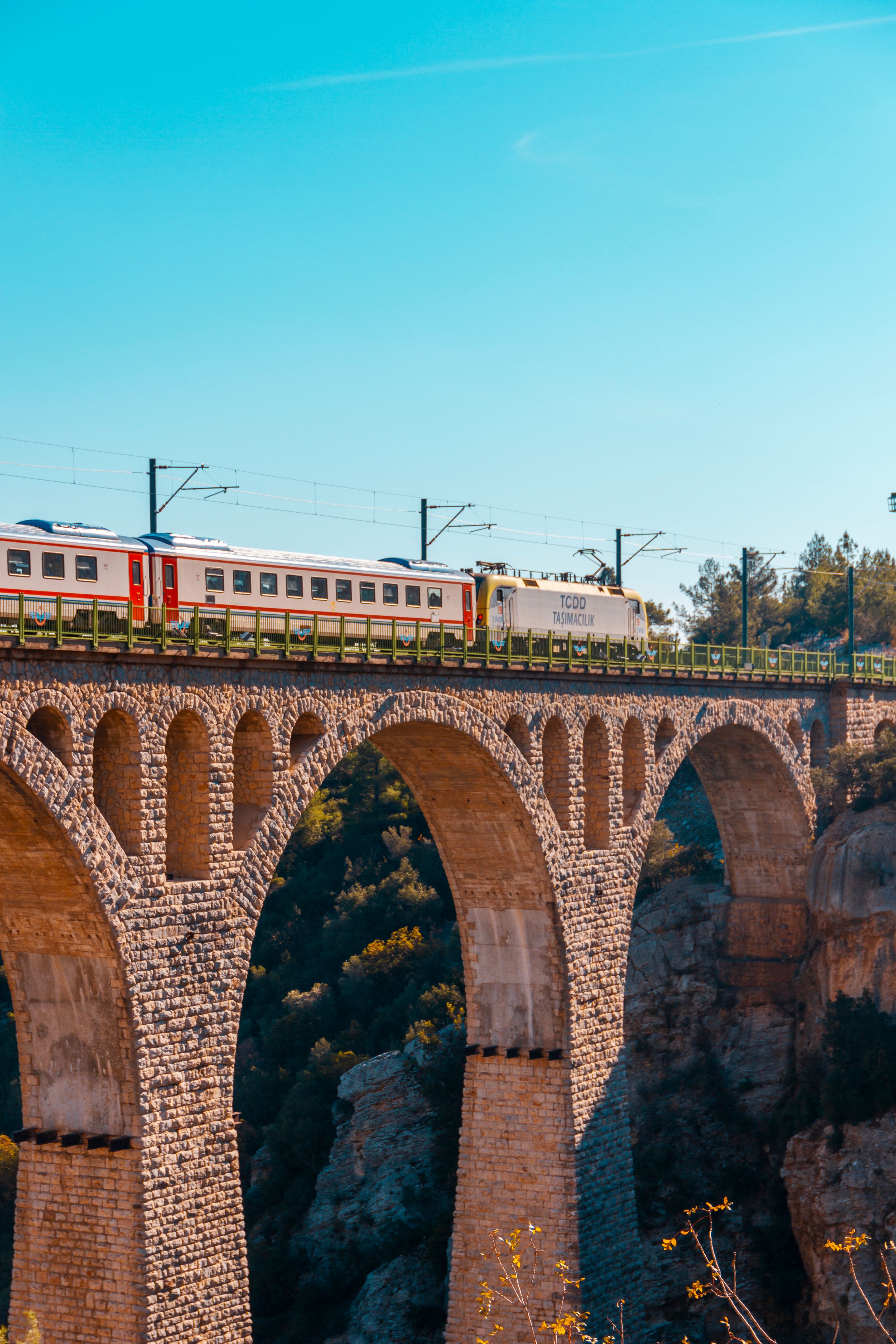 Photo of a Train on a Viaduct · Free Stock Photo